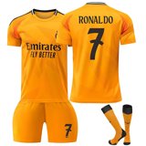 24/25 Orange Away Soccer Activewear Print No.7 Ronaldo Fans Training ...