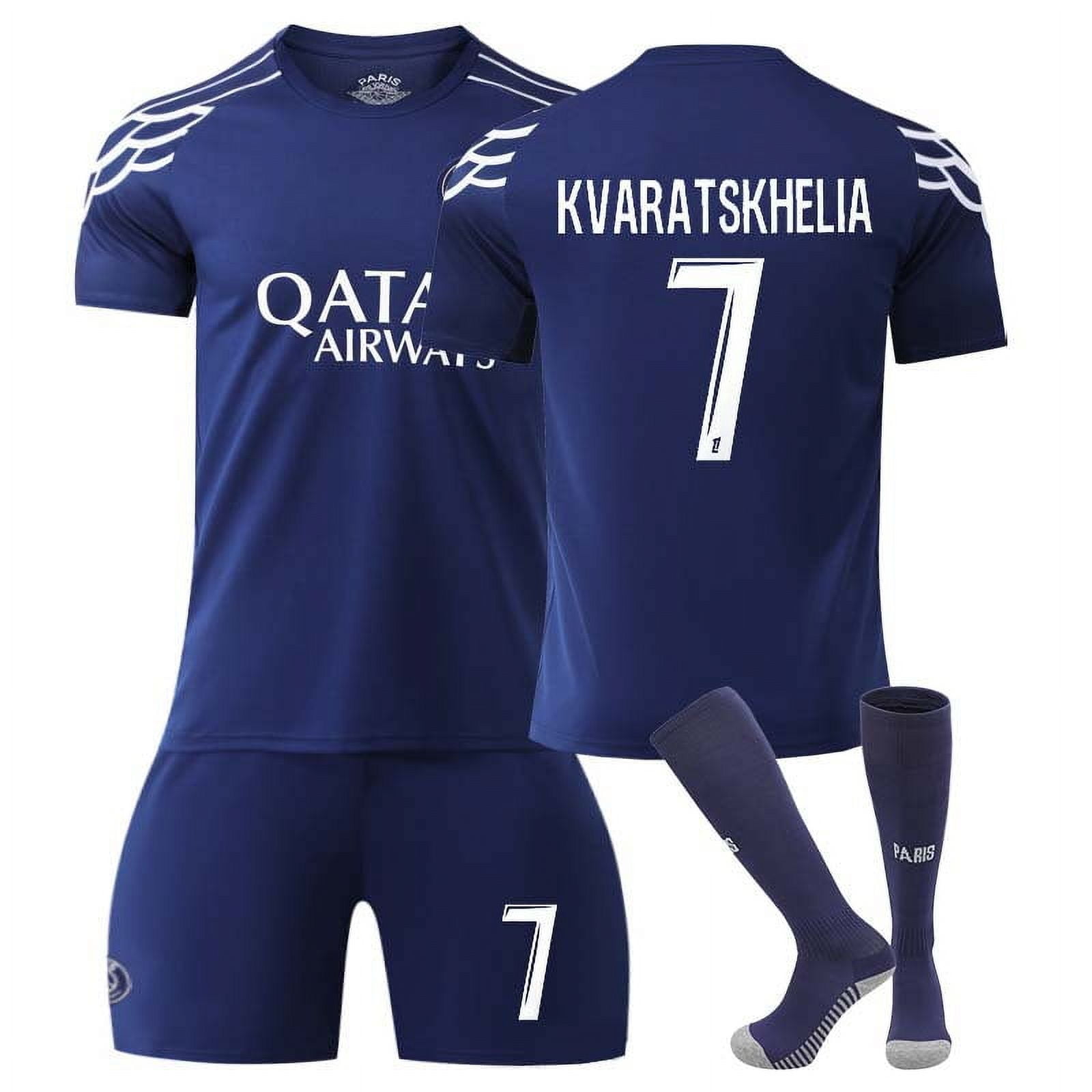 24/25 Paris 3rd Away Jersey No.7 Kvaratskhelia Soccer Training Suits ...