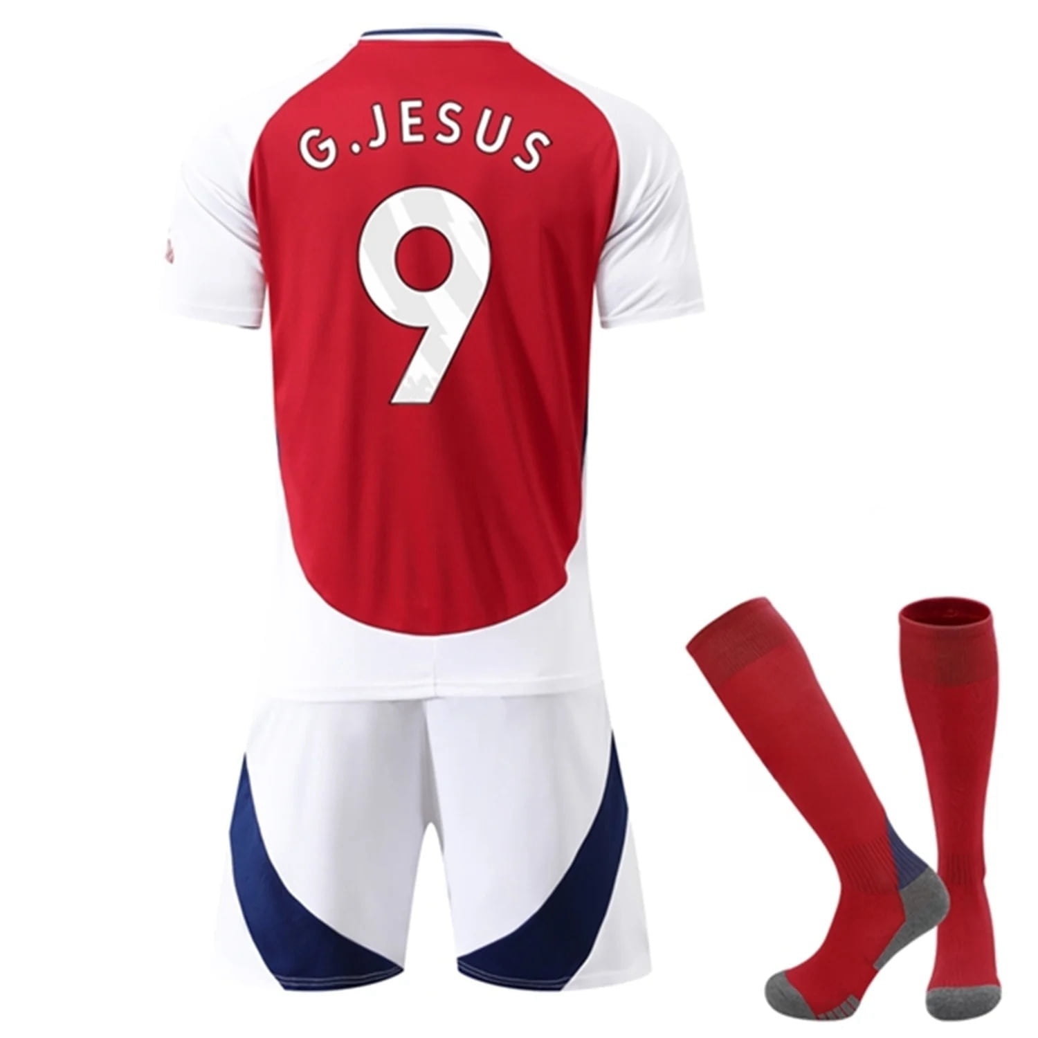 24/25 Red And White Home Activewear Soccer No.9 G.jesus Fans Training ...