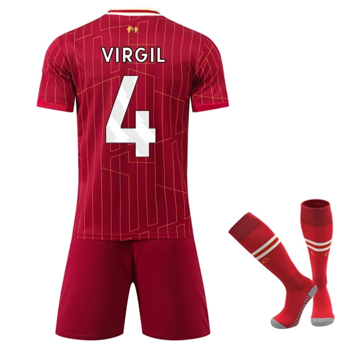 24/25 Red Home Activewear Soccer No.4 Virgil Fans Training Football ...