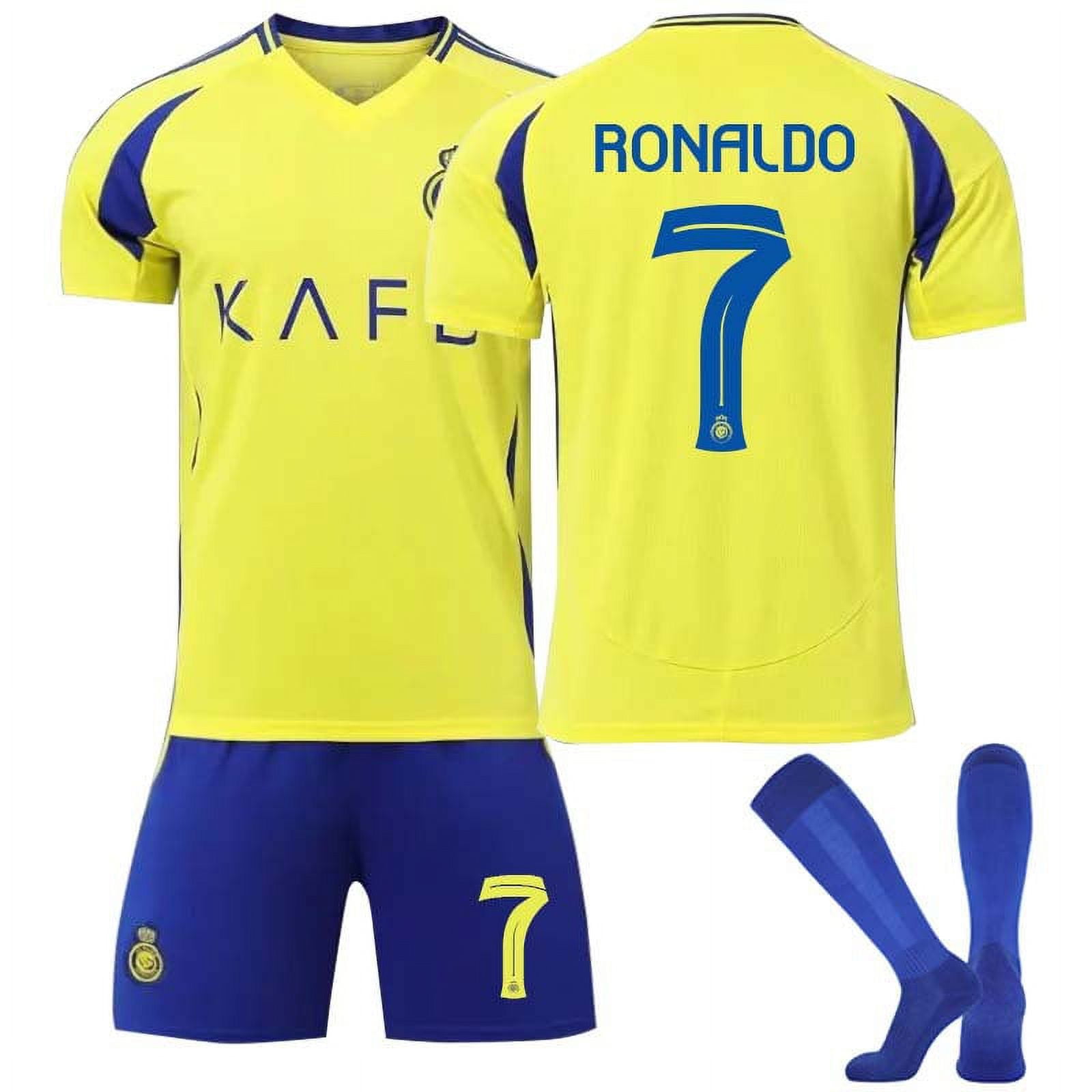 24/25 Riyadh Home Soccer Activewear No.7 RONALDO Fans Training Football ...