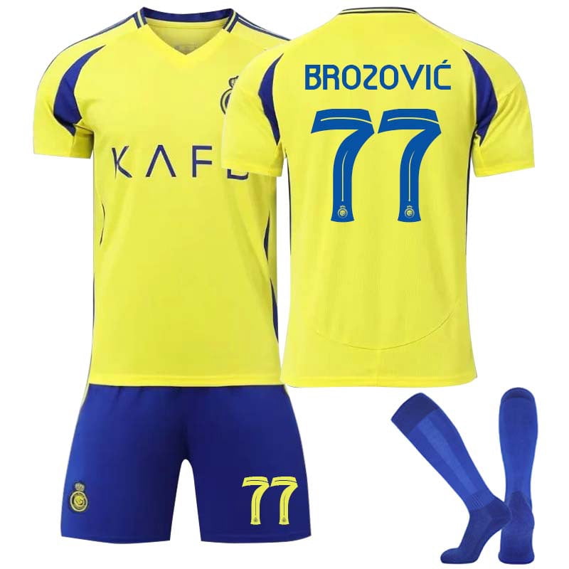 24/25 Riyadh Victory Home No.77 BROZOVIC Football jersey fan training ...