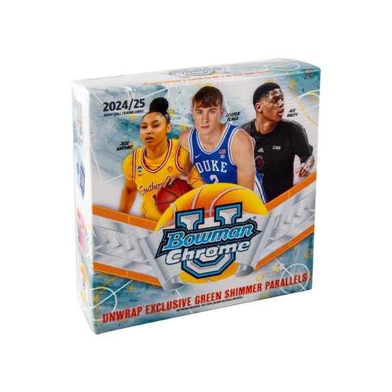 2024-25 Bowman University Chrome Basketball Trading Cards Mega Box ...