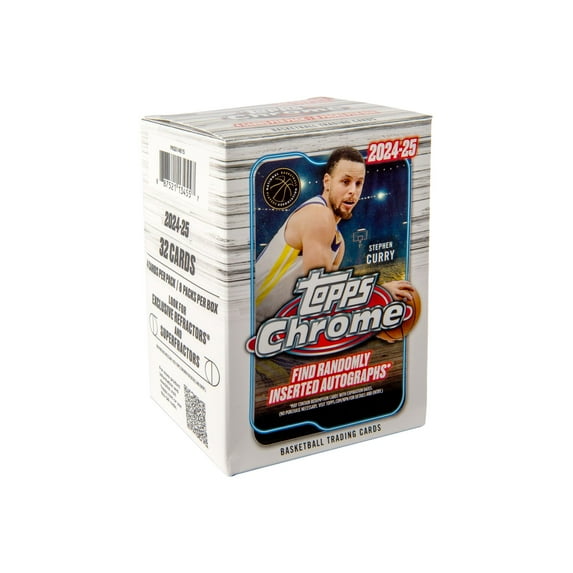 2024-25 Topps CHROME Basketball Trading Cards Value Box, 200 ct ...