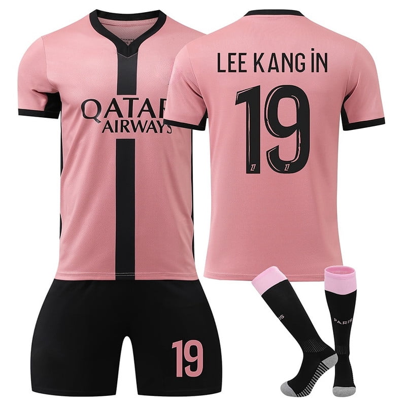 24/25 The Parisians Pink 2nd Away Soccer Uniform Print No.19 Lee Kang ...