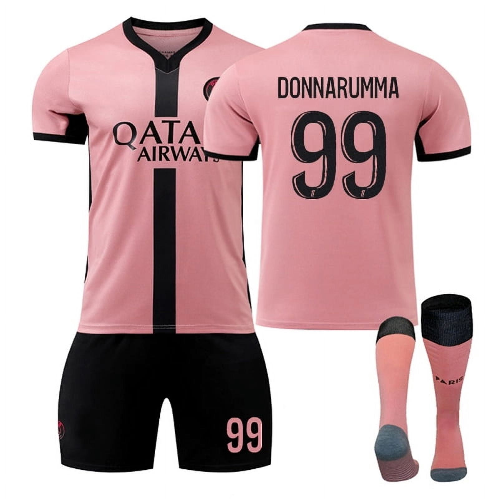 24/25 The Parisians Pink 2nd Away Soccer Uniform Print No.99 Donnarumma ...