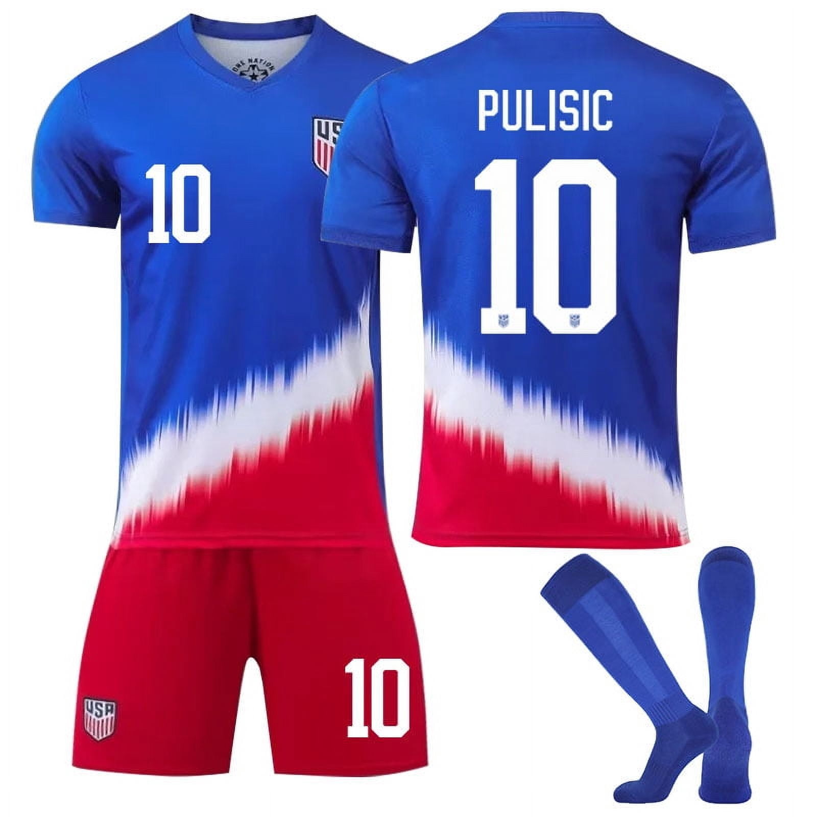24/25 USA Away Jersey No.10 Pulisic Soccer Training Suits Adult and ...