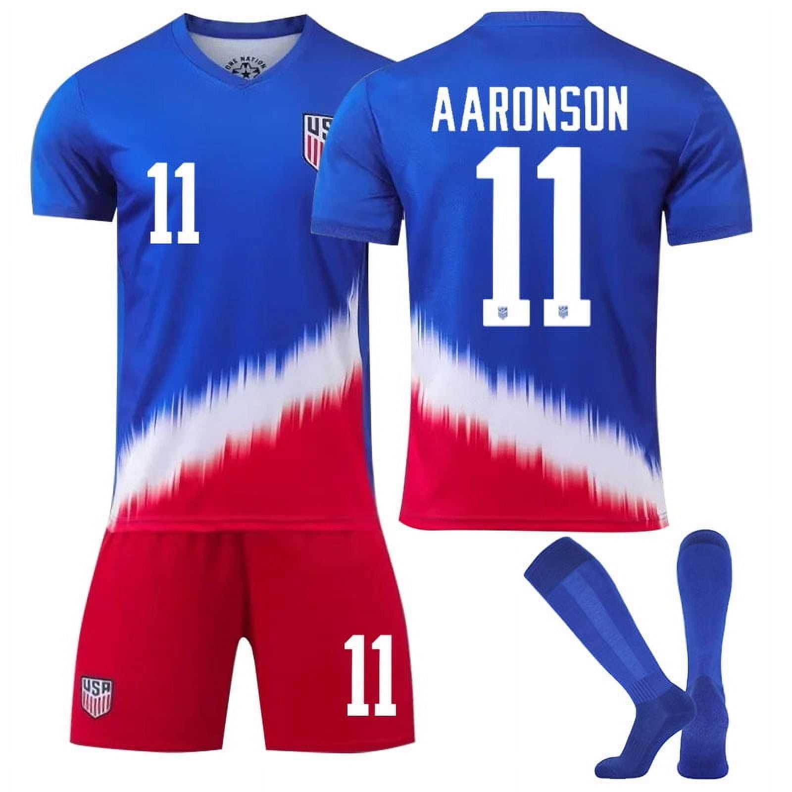 24/25 USA Away Jersey No.11 Aaronson Soccer Training Suits Adult and ...