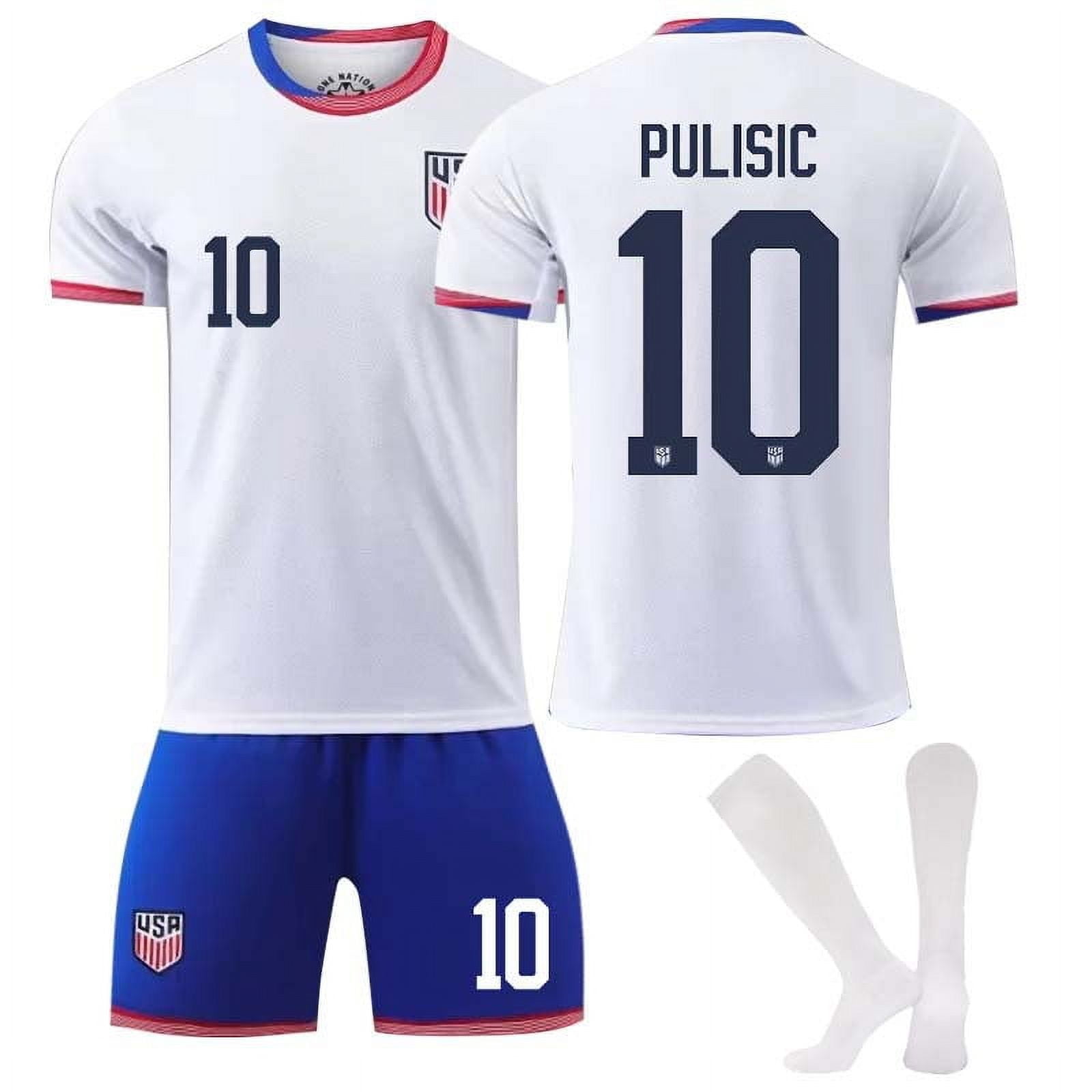 24/25 USA team No.10 PULISIC Home football jersey Fan training jersey ...
