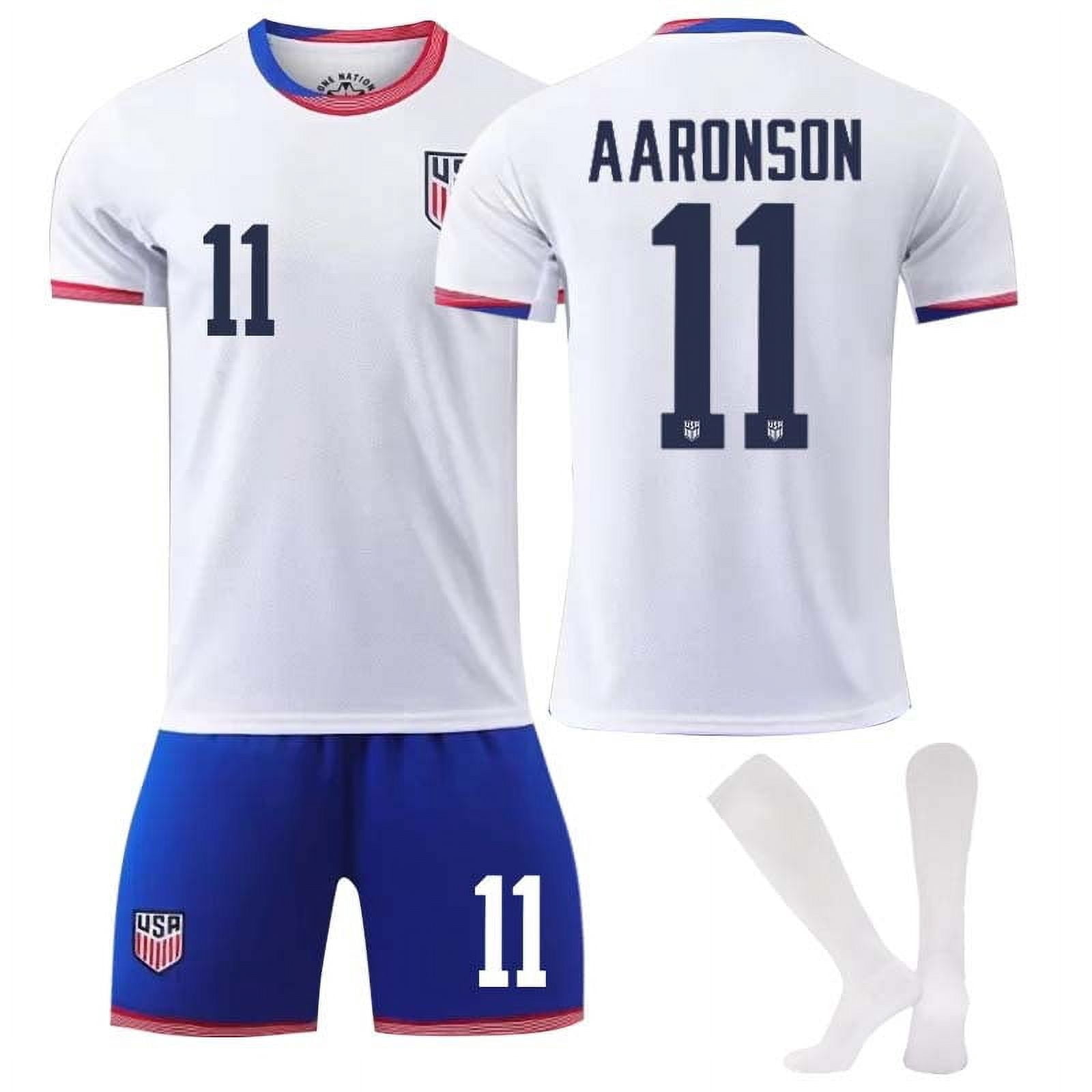24/25 USA team No.11 AARONSON Home football jersey Fan training jersey ...