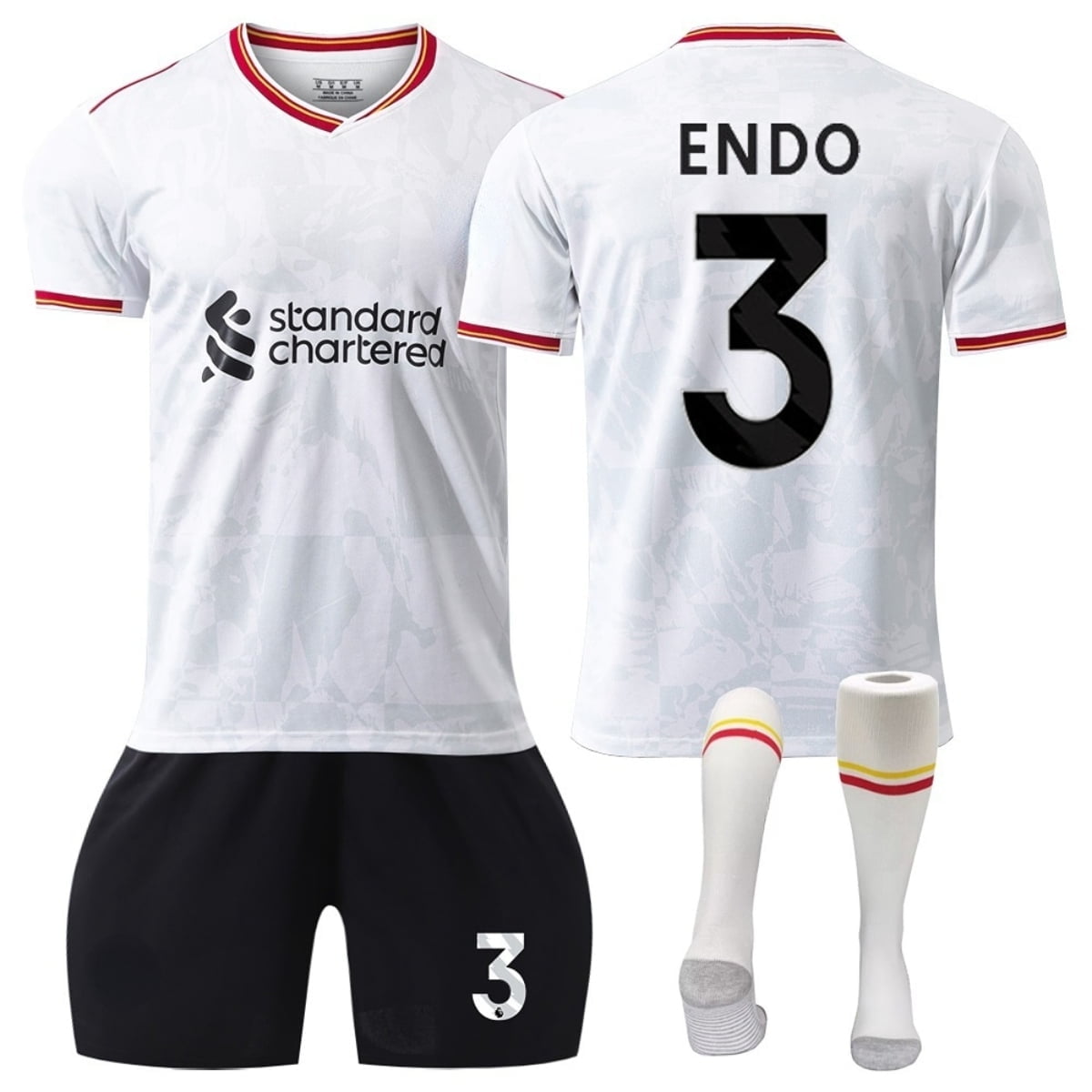 24/25 White Away Soccer Activewear No.3 Endo Fans Training Football ...