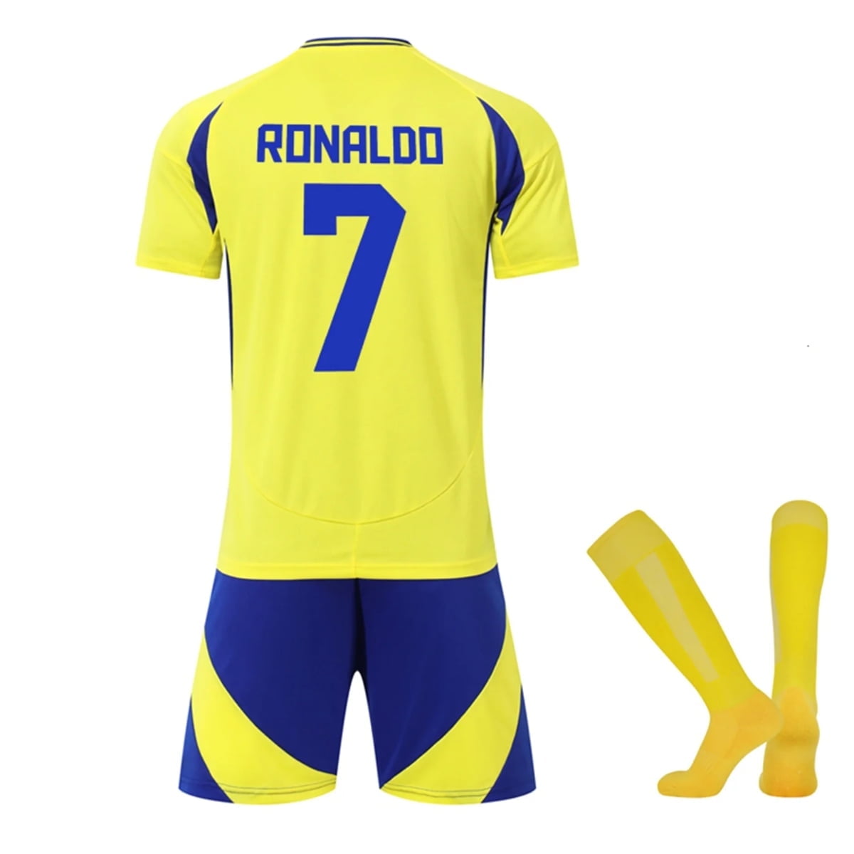 24/25 Yellow Home Activewear Soccer No.7 Ronaldo Fans Training Football ...