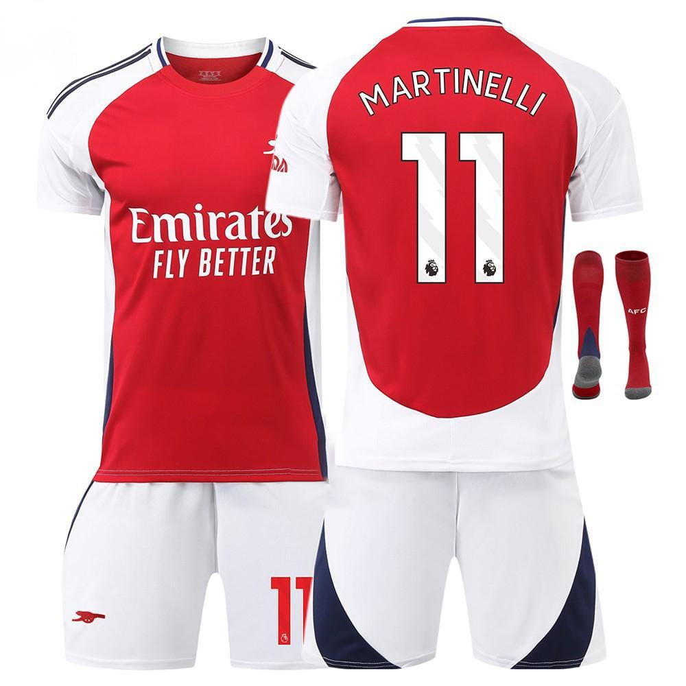 24-25 season Arsenal Home/Away Soccer Activewear No.11 MARTINELLI Fans ...