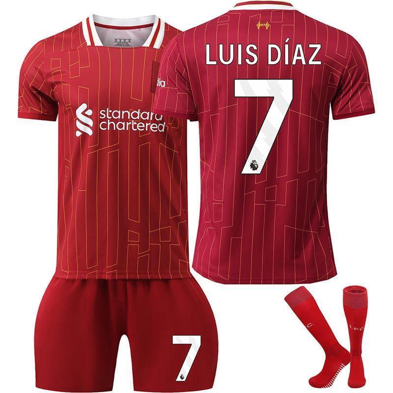 24-25 season Liverpool Home/Away Soccer Activewear No.7 LUIS DIAZ Fans ...