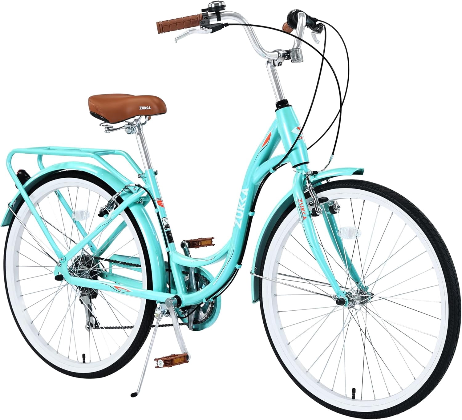 24/26 Inch Adult Bike Ladies Cruiser Bicycle 7 Speeds Steel Frame Cith ...