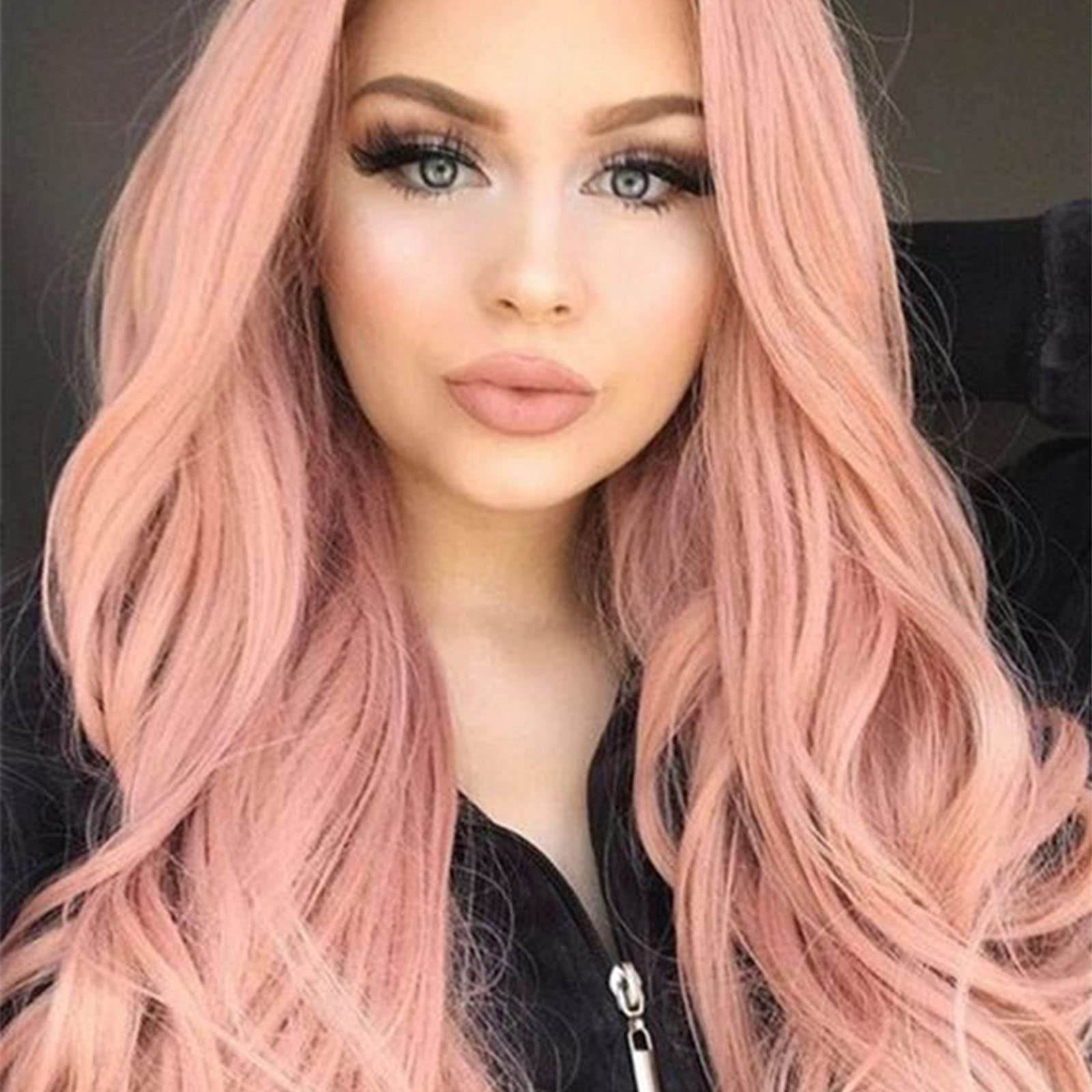 〖Hellobye〗Mix Color Long Curly Wig Synthetic Wig High Density Full Wigs ...