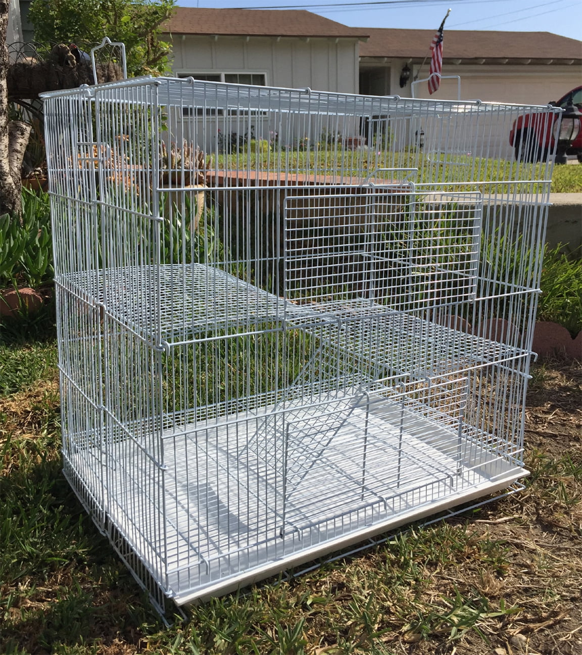 "24"" 3-Level Foldable Cage for Small Animals - Hamster, Mouse, Gerbil ...