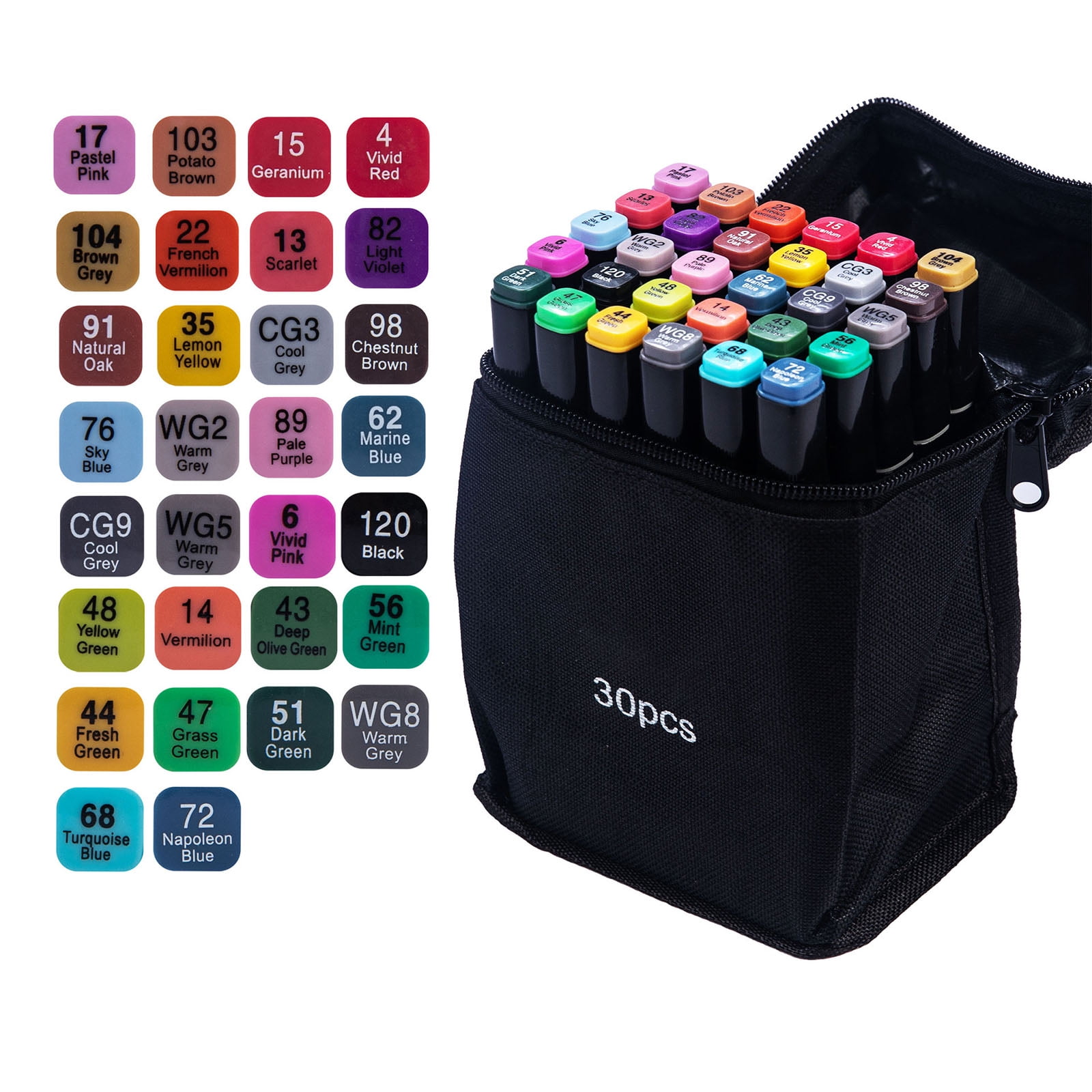 24/30/36/40/48/60/80/120 Color Drawing Markers Set for Hand Lettering ...