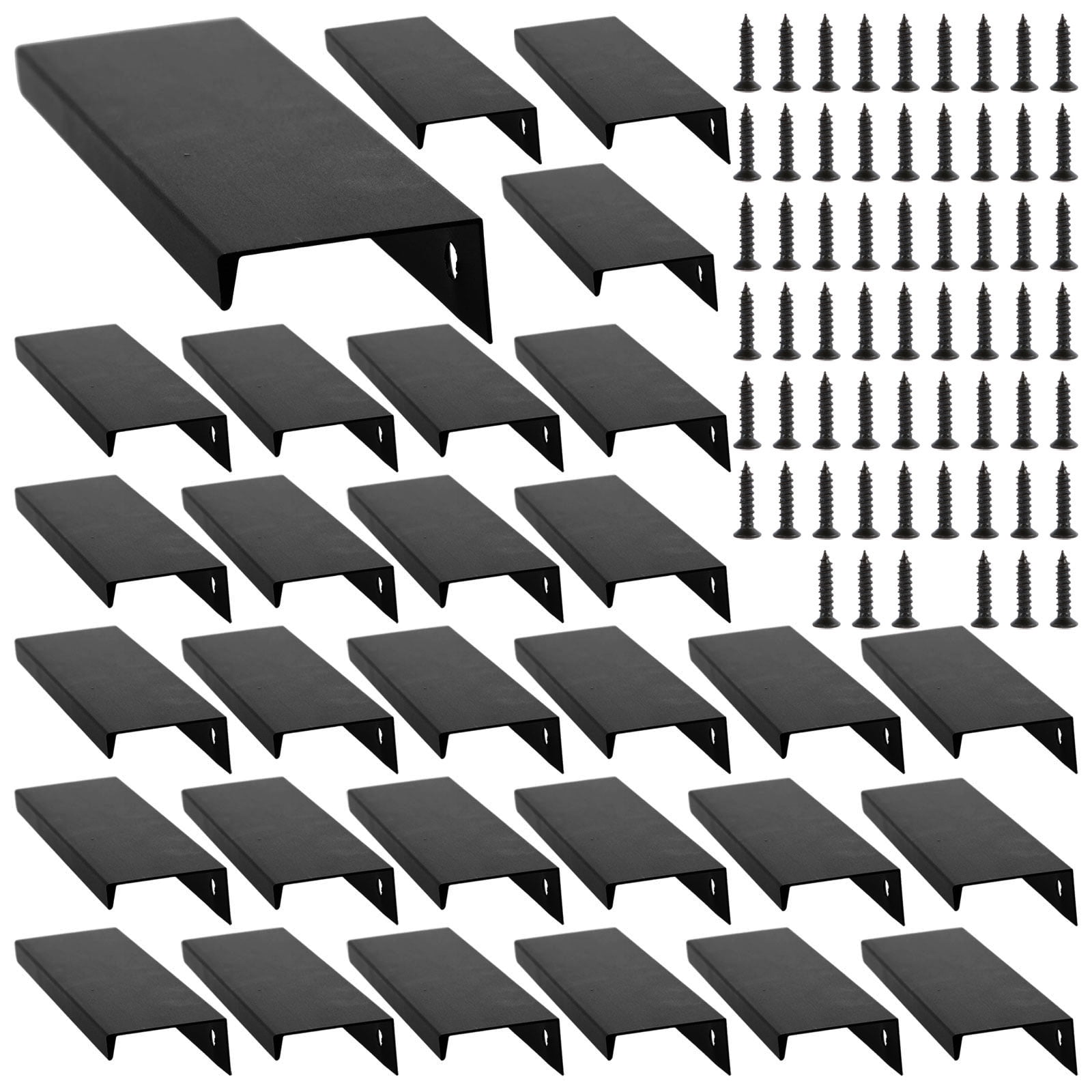 24/30Pcs Edge Finger Pulls Adhesive Drawer Pulls No Drill Concealed ...