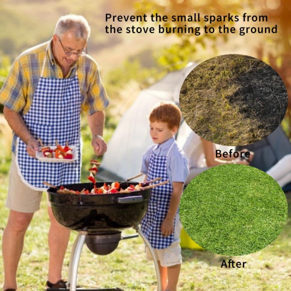 24"/32"/36" Fireproof Mat Grill Mat Barbecue Fire Blanket Glass Fiber ...