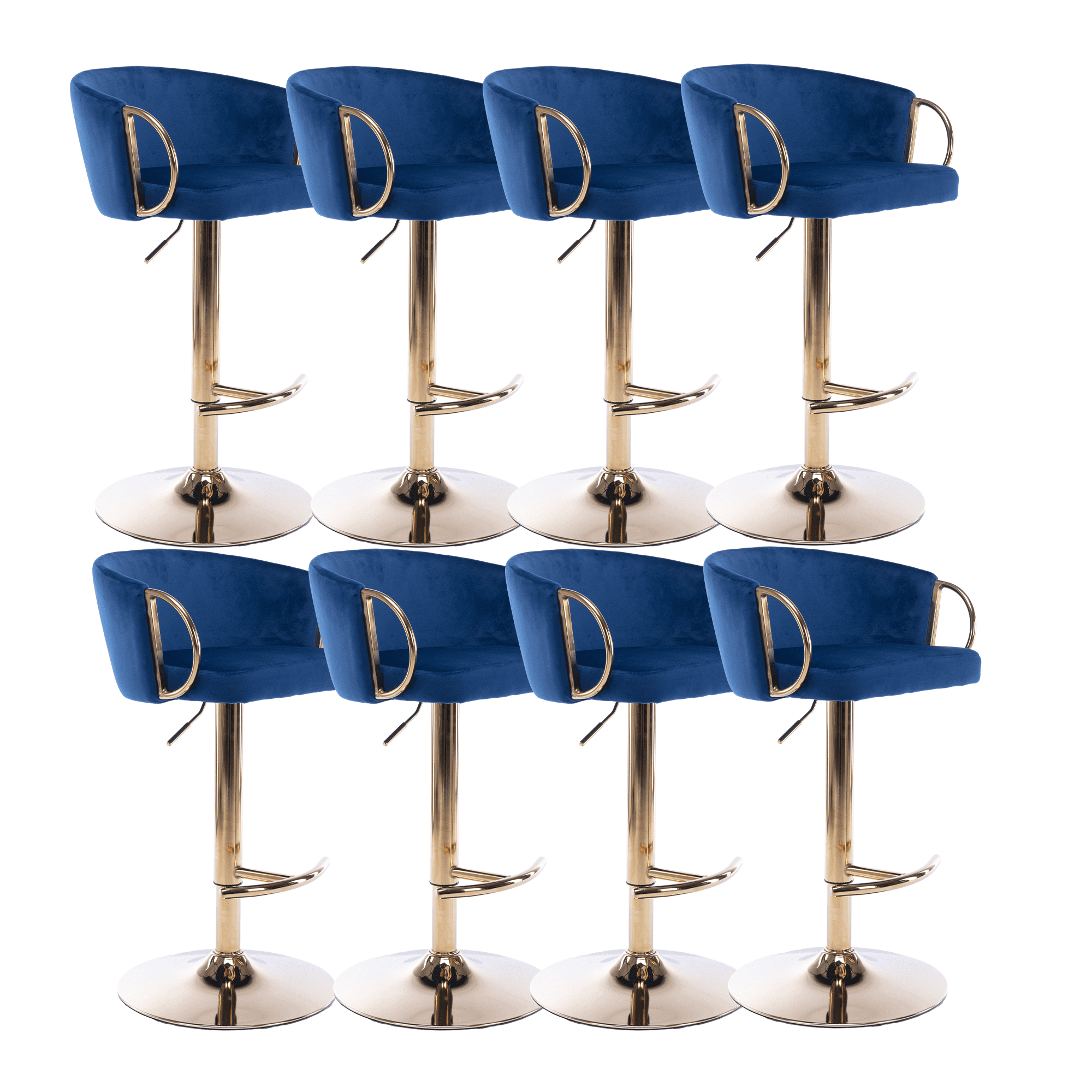 24-32 Inch Velvet Bar Stools, Counter Height Adjustable Swivel ...