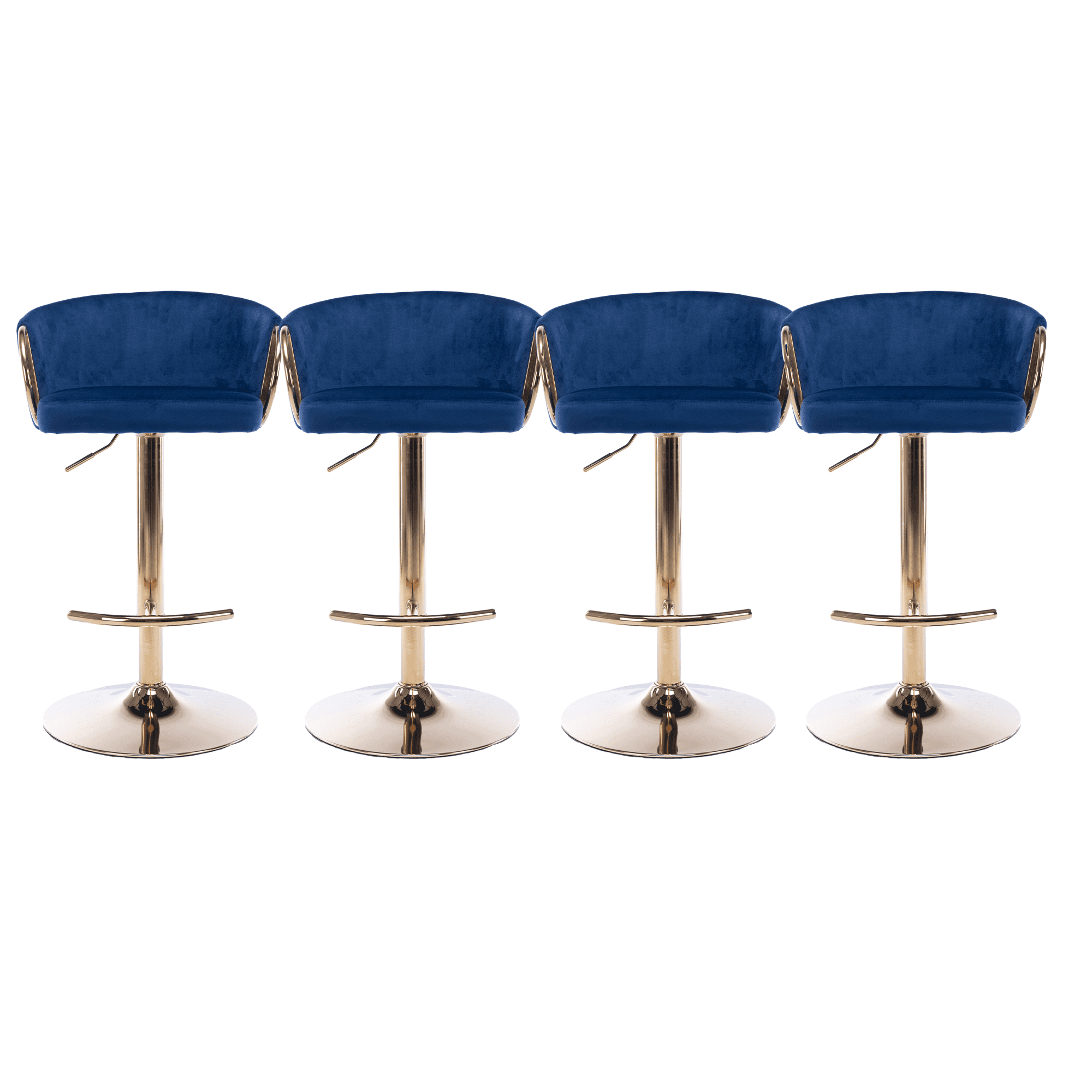 24-32 Inch Velvet Bar Stools, Counter Height Adjustable Swivel ...