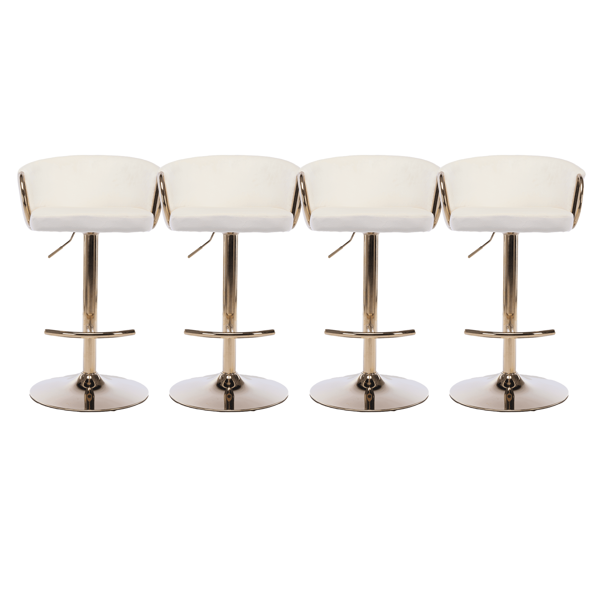24-32 Inch Velvet Bar Stools, Counter Height Adjustable Swivel ...
