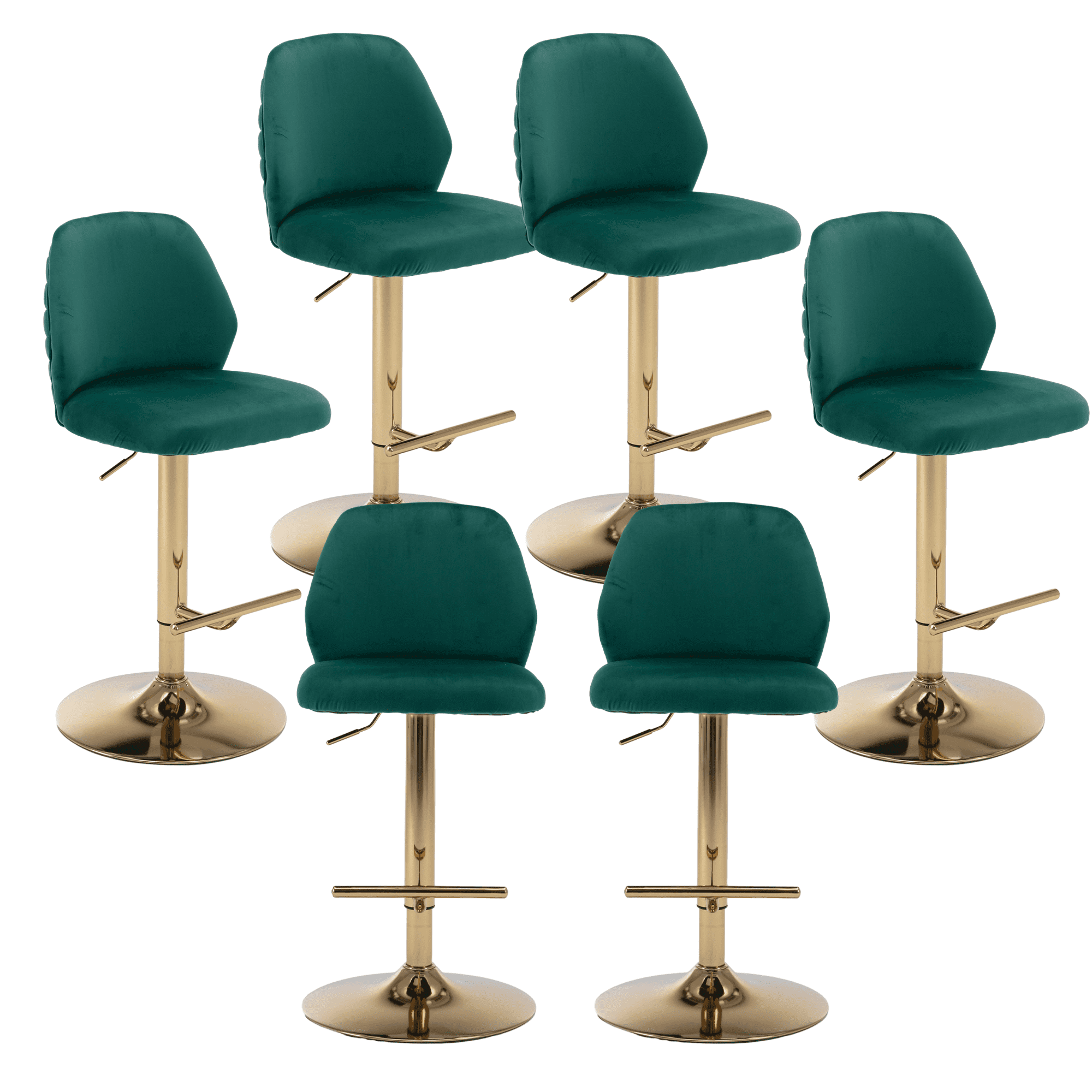 24-32 Inch Velvet Swivel Bar Stools, Adjustable Bar Height Barstool Counter Height Stools Island ...