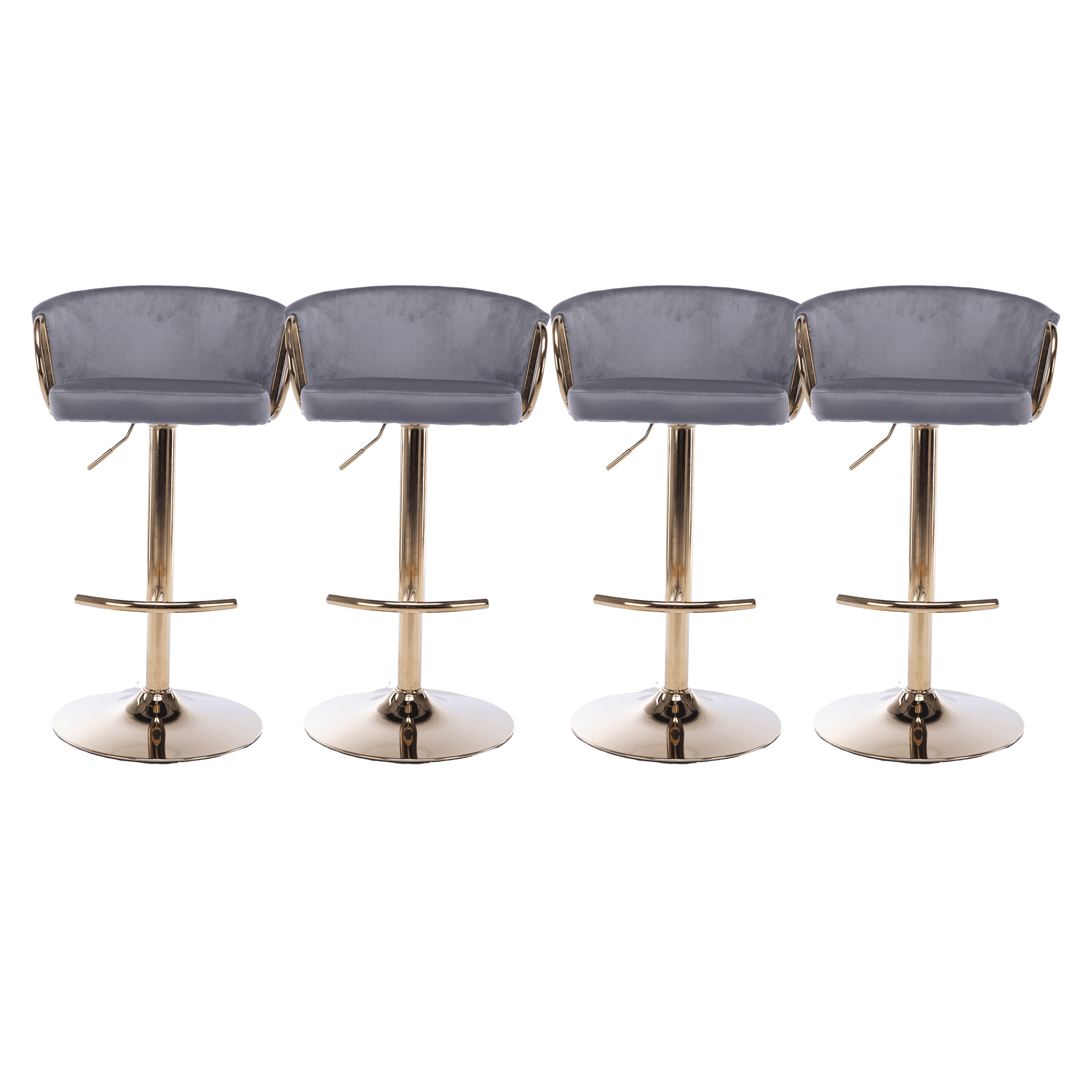 24-32 Inch Velvet Swivel Bar Stools with Back, Velvet Upholstered ...