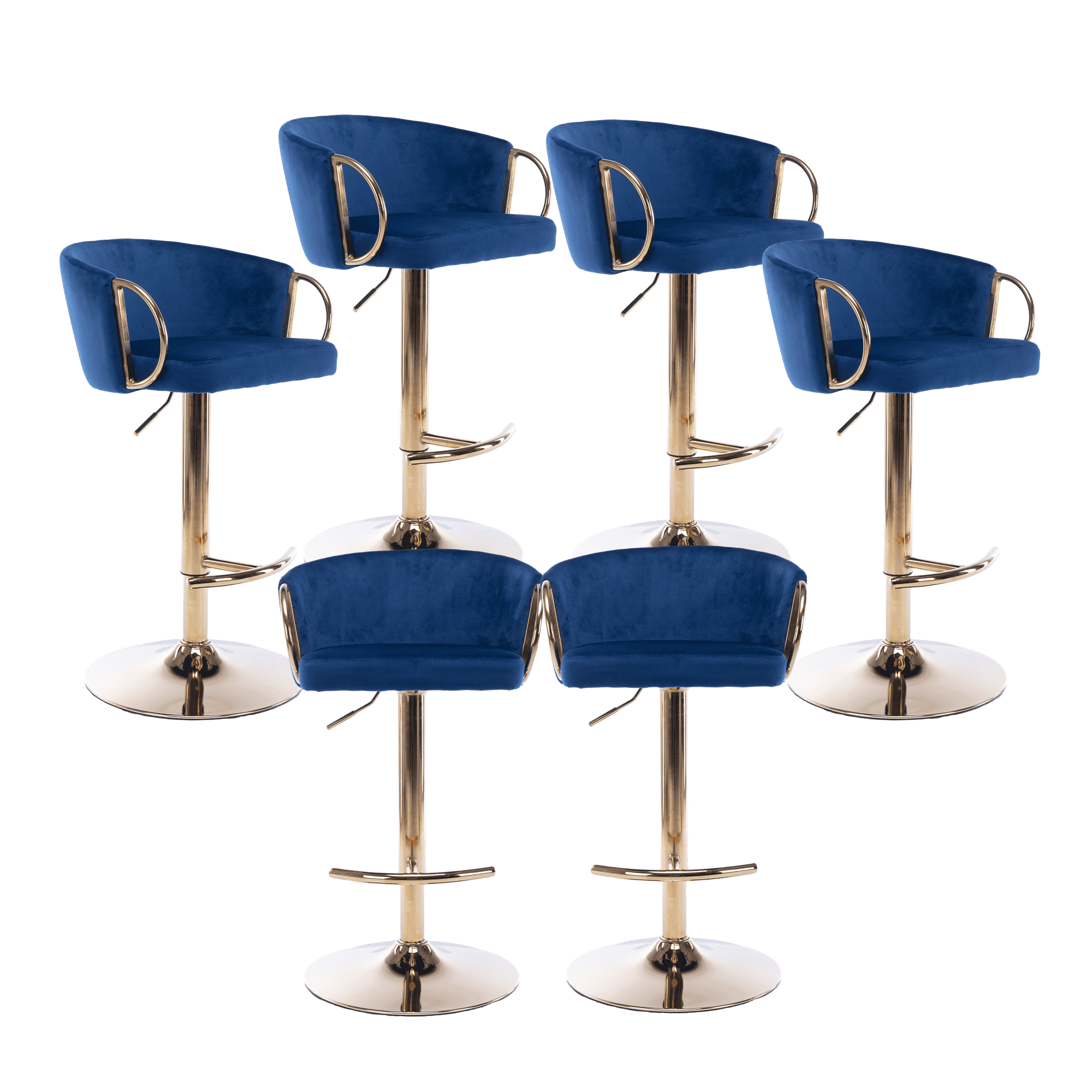 24-32 Inch Velvet Swivel Bar Stools with Back, Velvet Upholstered ...