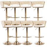 24-32 Inch Velvet Swivel Bar Stools with Back, Velvet Upholstered ...