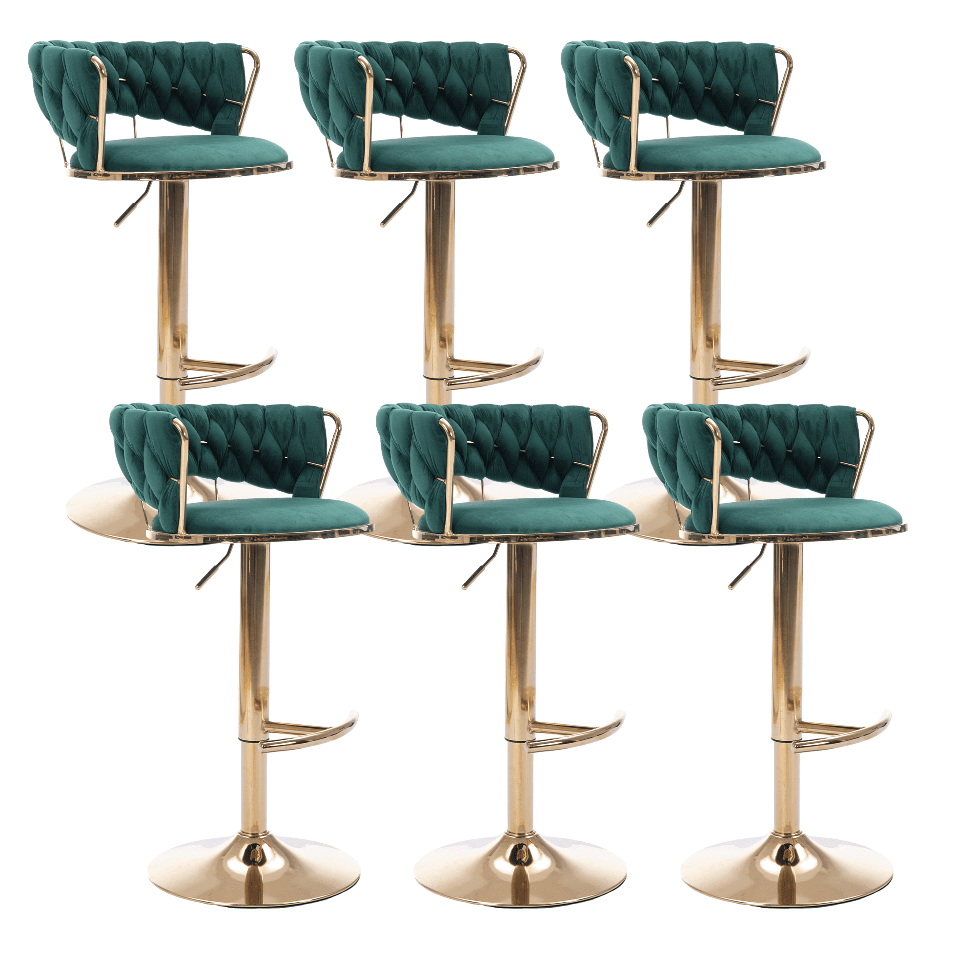 24-32 Inch Velvet Swivel Bar Stools with Back, Velvet Upholstered ...