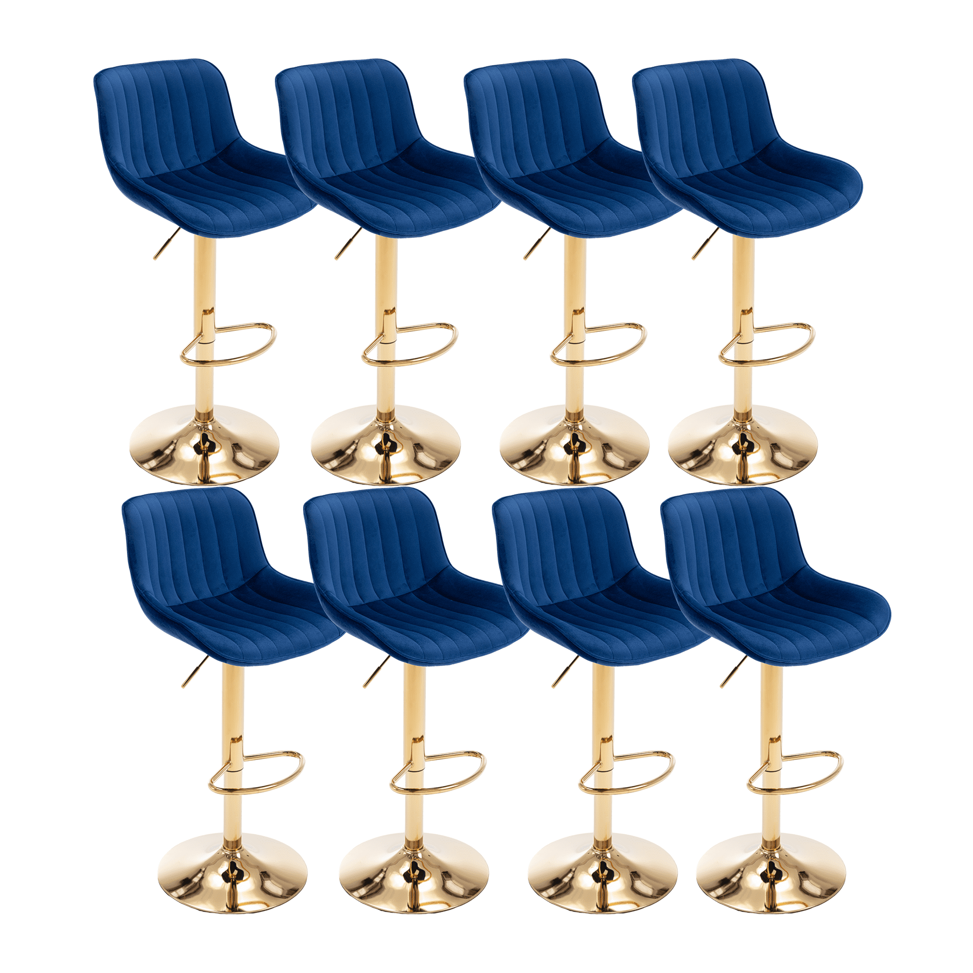 24-32 Inch Velvet Swivel Simple Bar Stool with Back, Velvet Upholstered ...