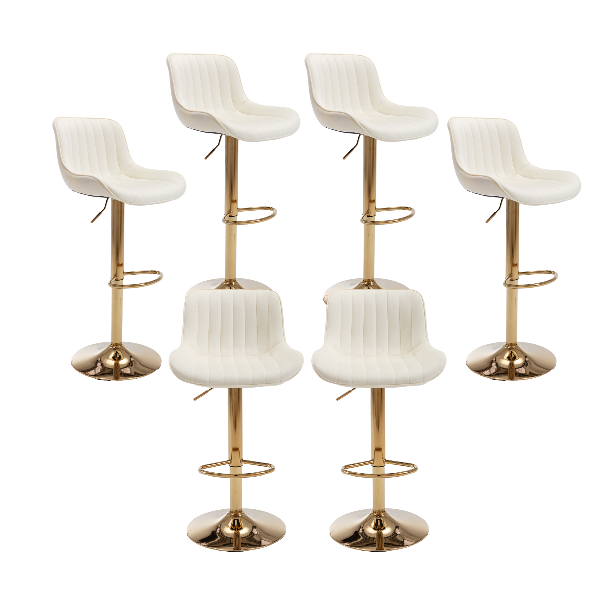 24-32 Inch Velvet Swivel Simple Bar Stool with Back, Velvet Upholstered ...