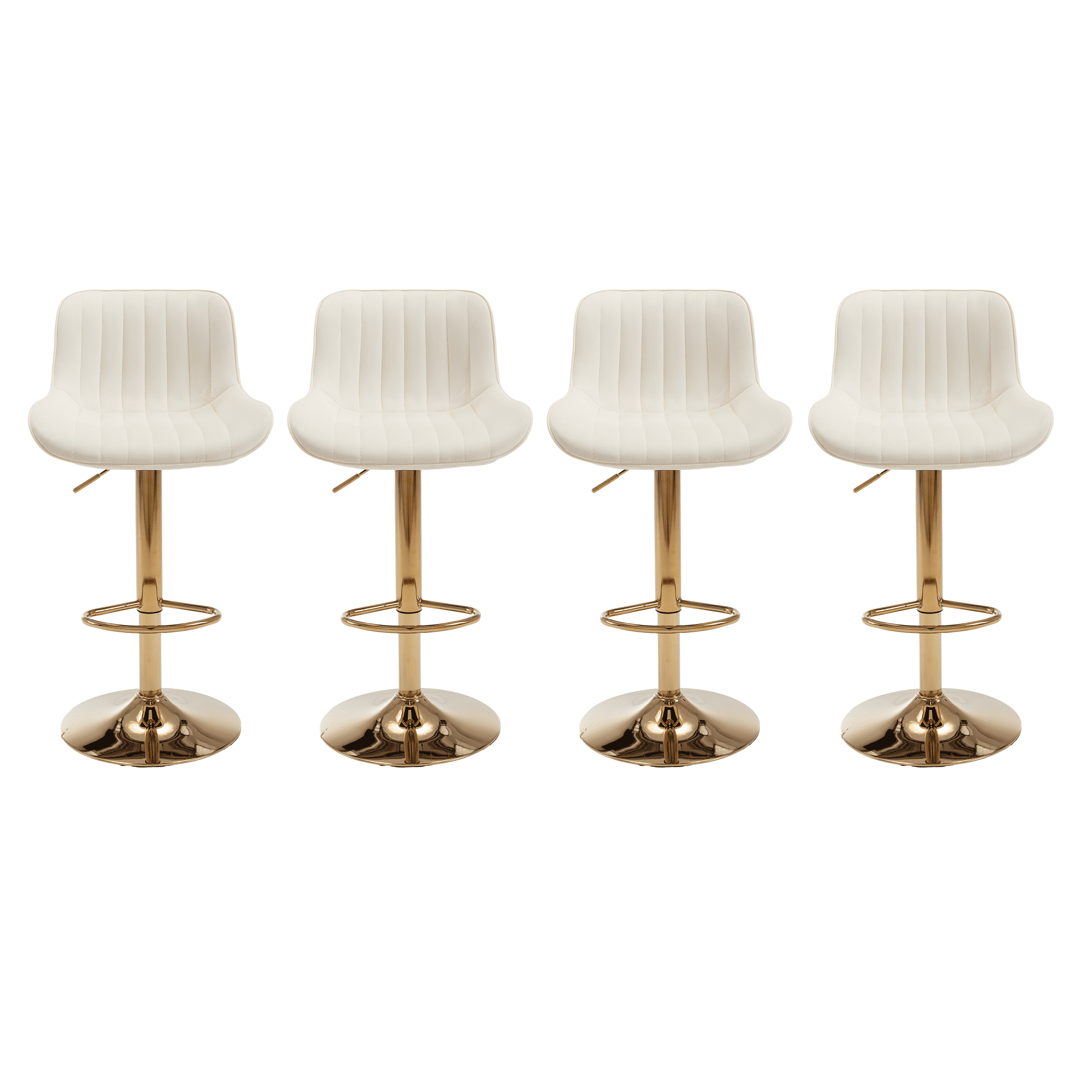 24-32 Inch Velvet Swivel Simple Bar Stool with Back, Velvet Upholstered ...