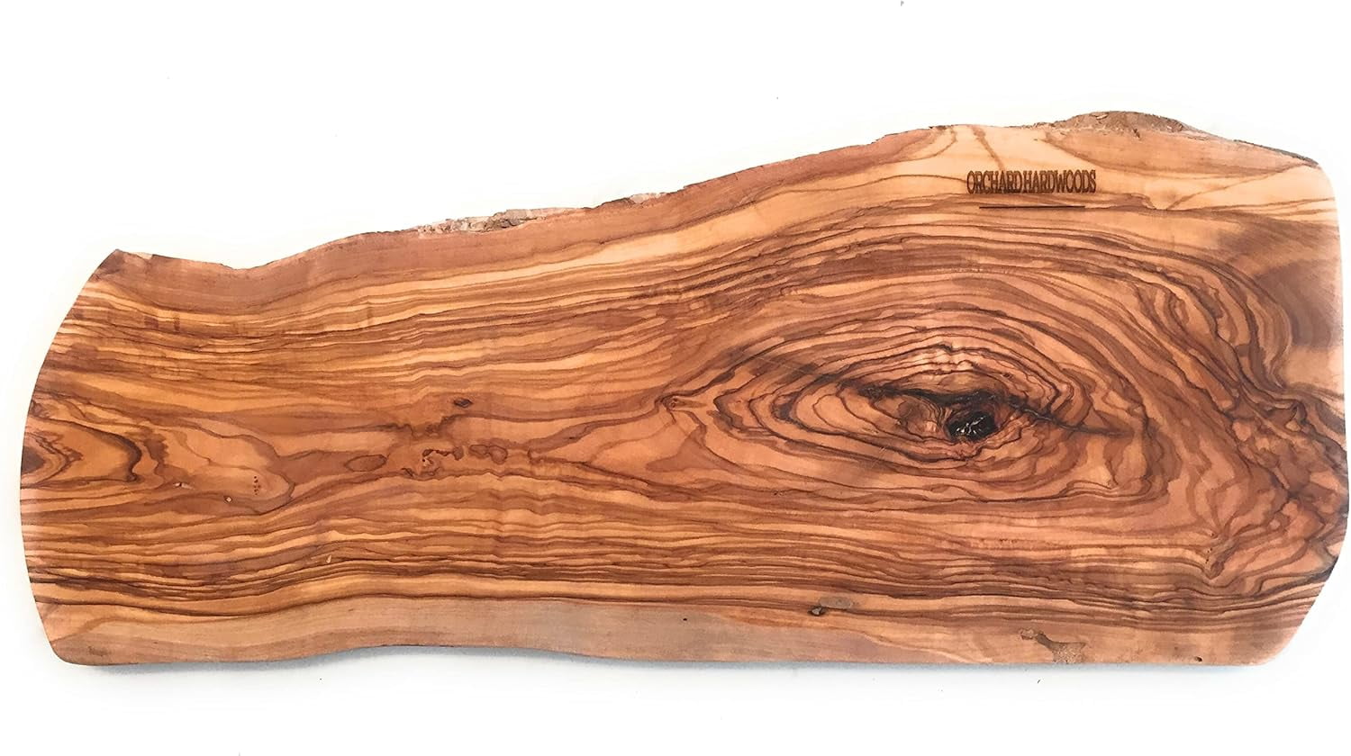 24" Rustic Handmade Bark Edge Olive Wood Charcuterie Board Extra Large ...