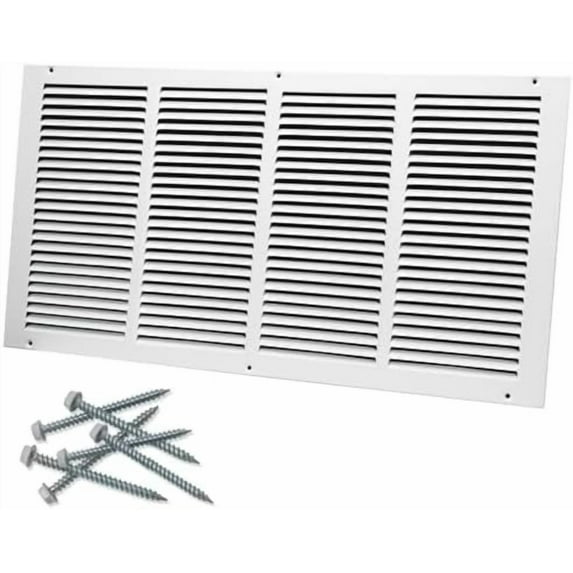 24"W x 12"H [Duct Opening Size] Steel Return Air Grille, Air Return ...