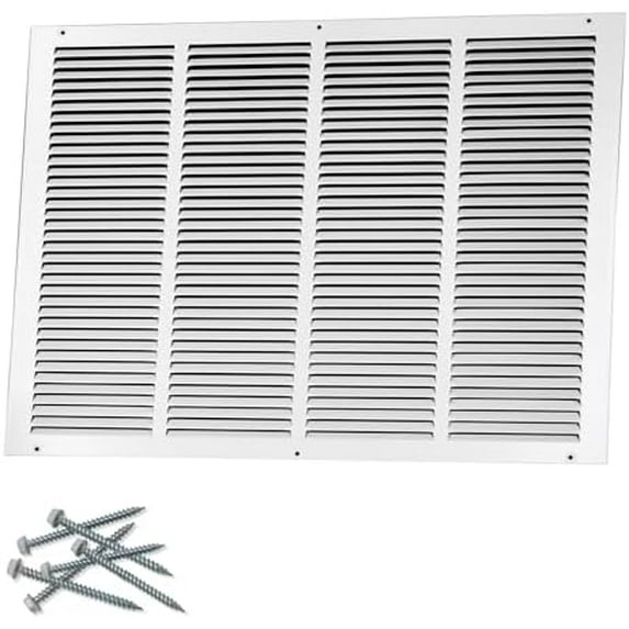 24"W x 18"H [Duct Opening Size] Steel Return Air Grille, Air Return ...