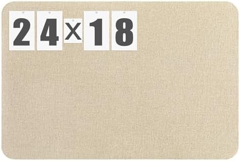 24"x 18" Linen Fabric Bulletin Board Pinboard for Walls Display ...