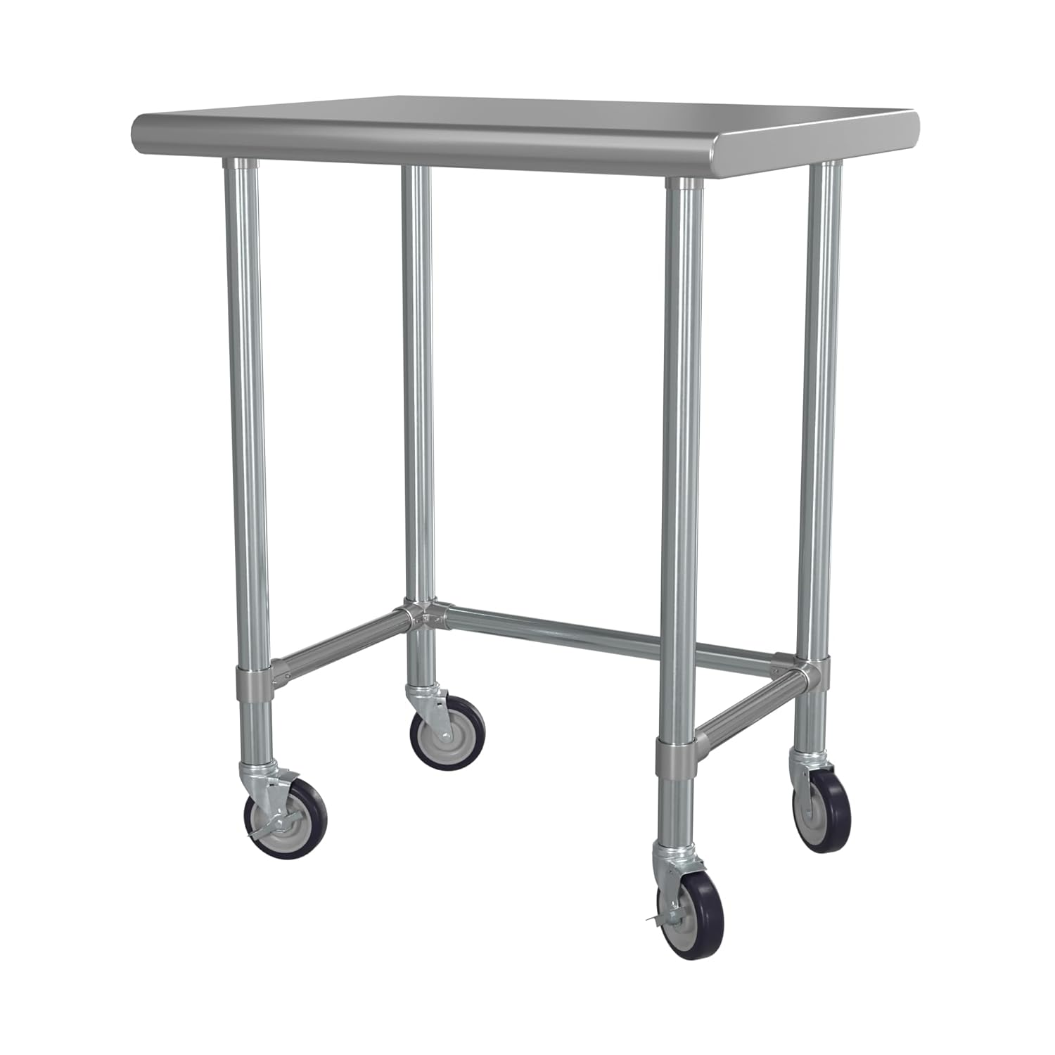 24" x 48" 18-Gauge 430 Stainless Steel Open Base Work for Commercial ...