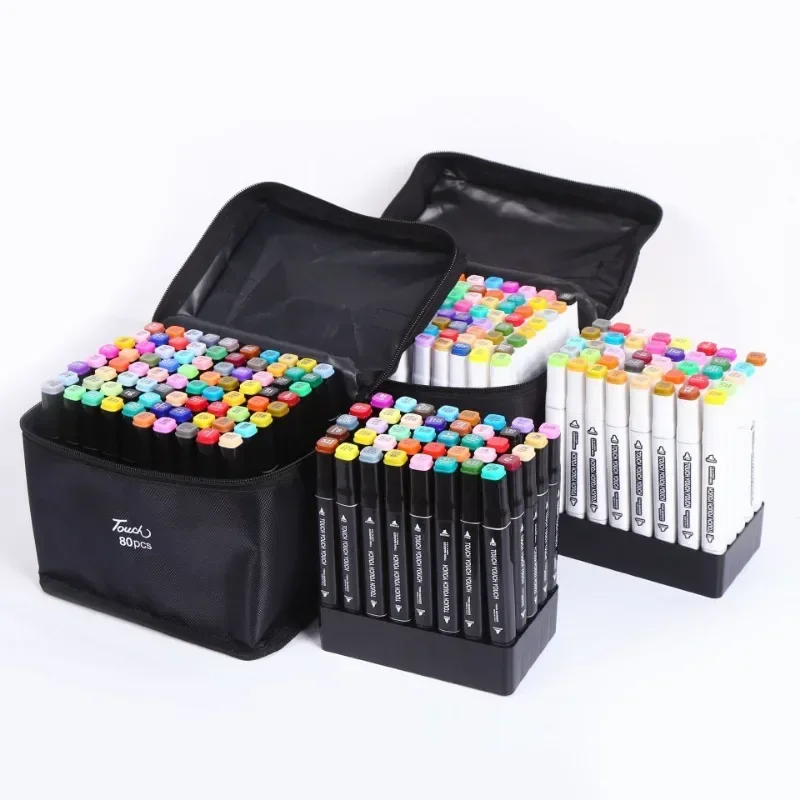 24/36/48/60/80/120 Double-ended Marker Pen Colors Marker Single Art ...