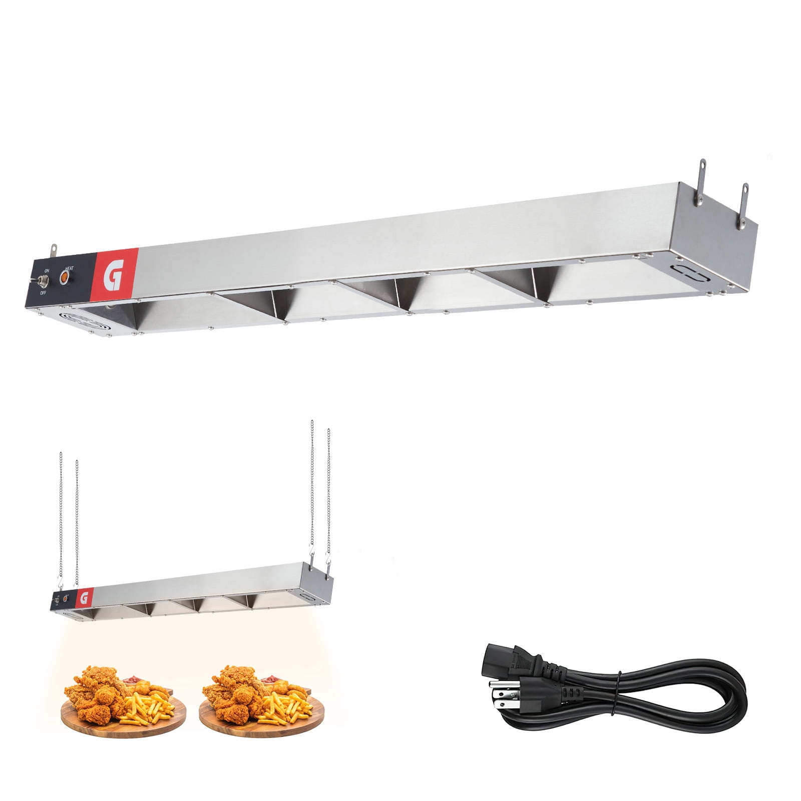 24 36 48 60-Inch Electric Strip Heater, 1000W, 12A, Commercial Grade ...