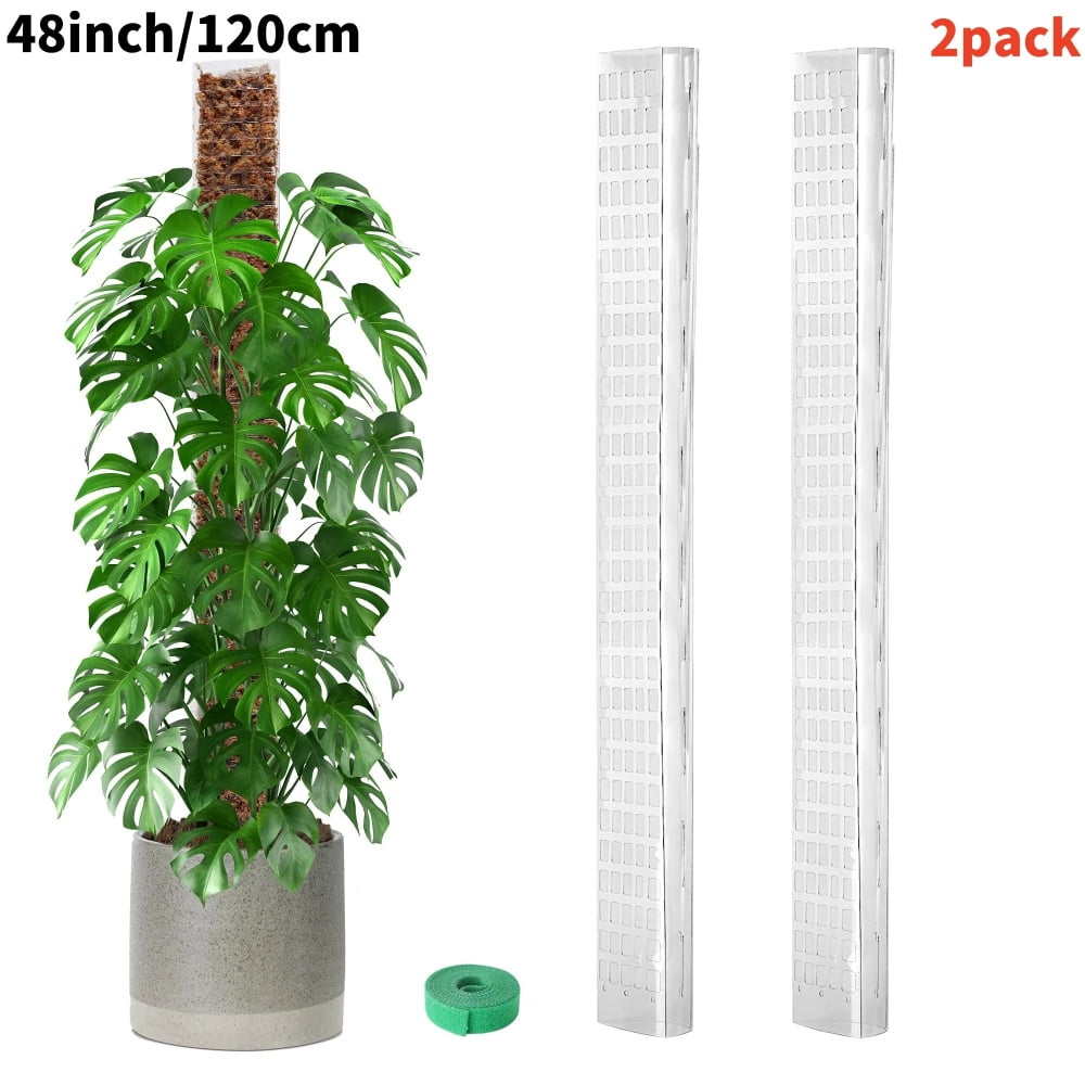 24/36/48 Inch Plastic Moss Pole for Monstera, Large D Shaped Poles Pot ...