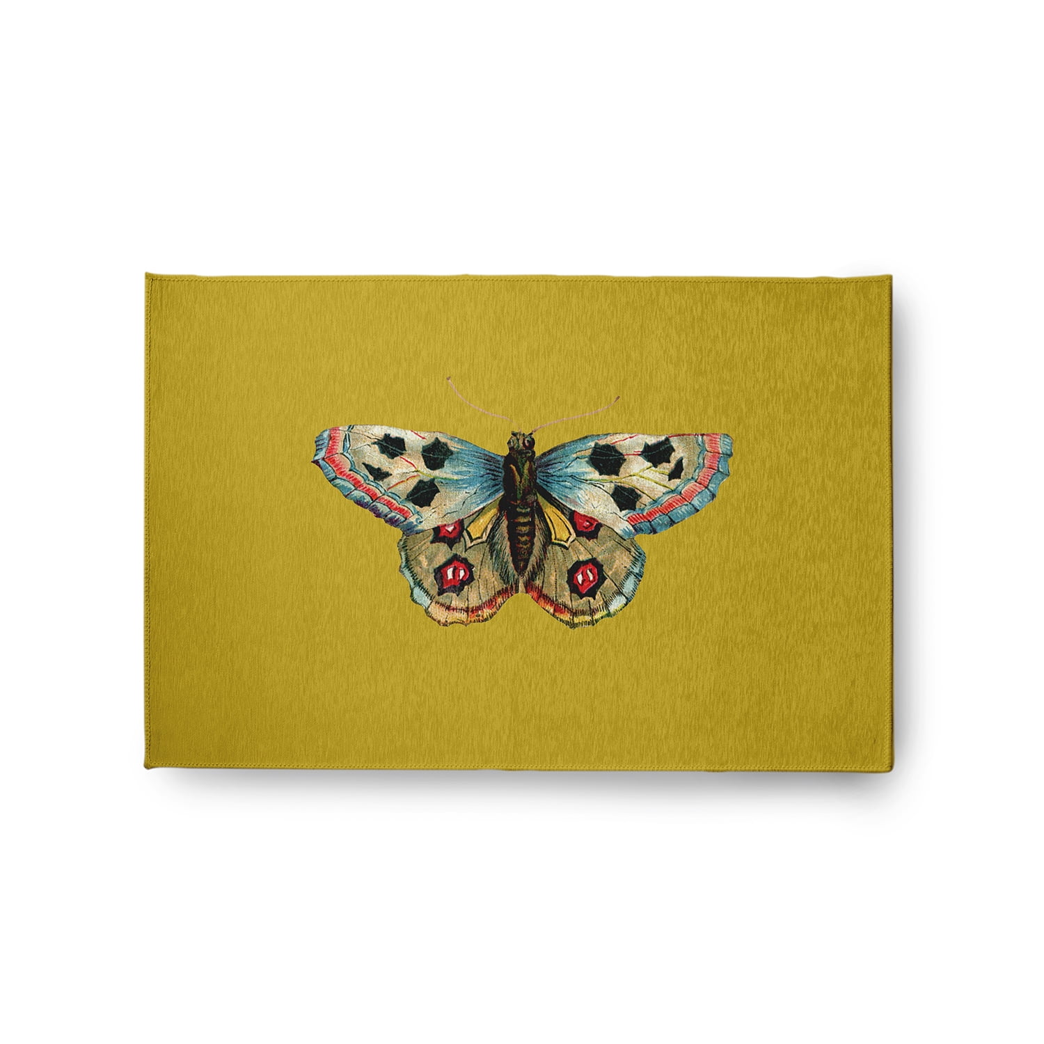 24" 36" Simply Daisy Brushfoot Butterfly Novelty Chenille Area Rug ...