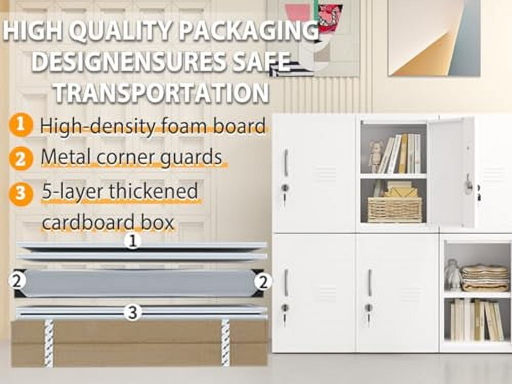 24.4" H Metal Locker Storage Cabinet with 1 Doors, Pantry Cabinet with ...