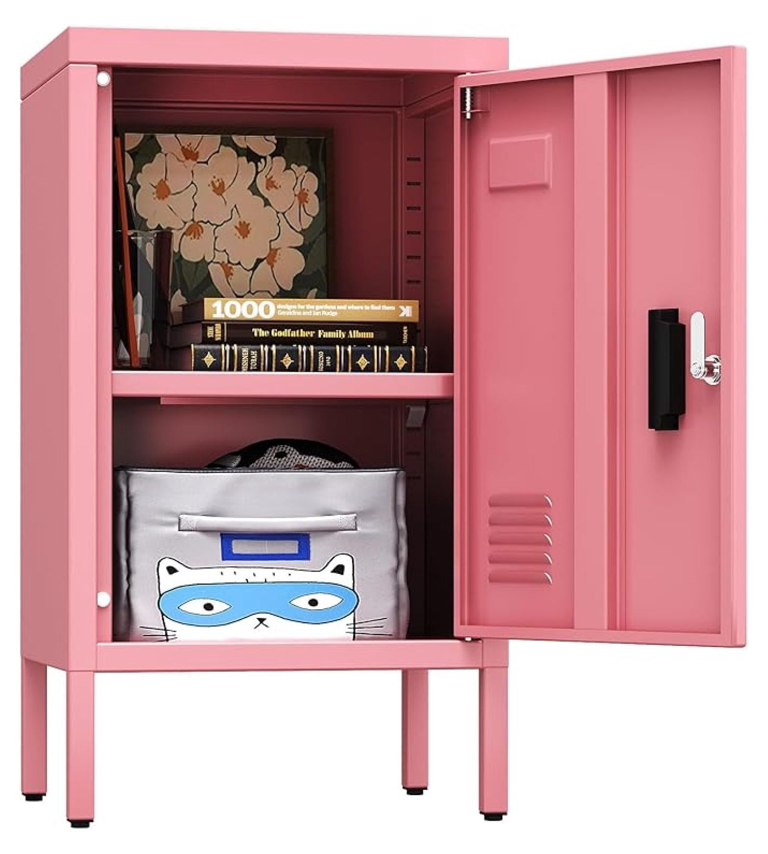 24.4" H Metal Locker Storage Cabinet with Adjustable Shelf, 1 Door ...