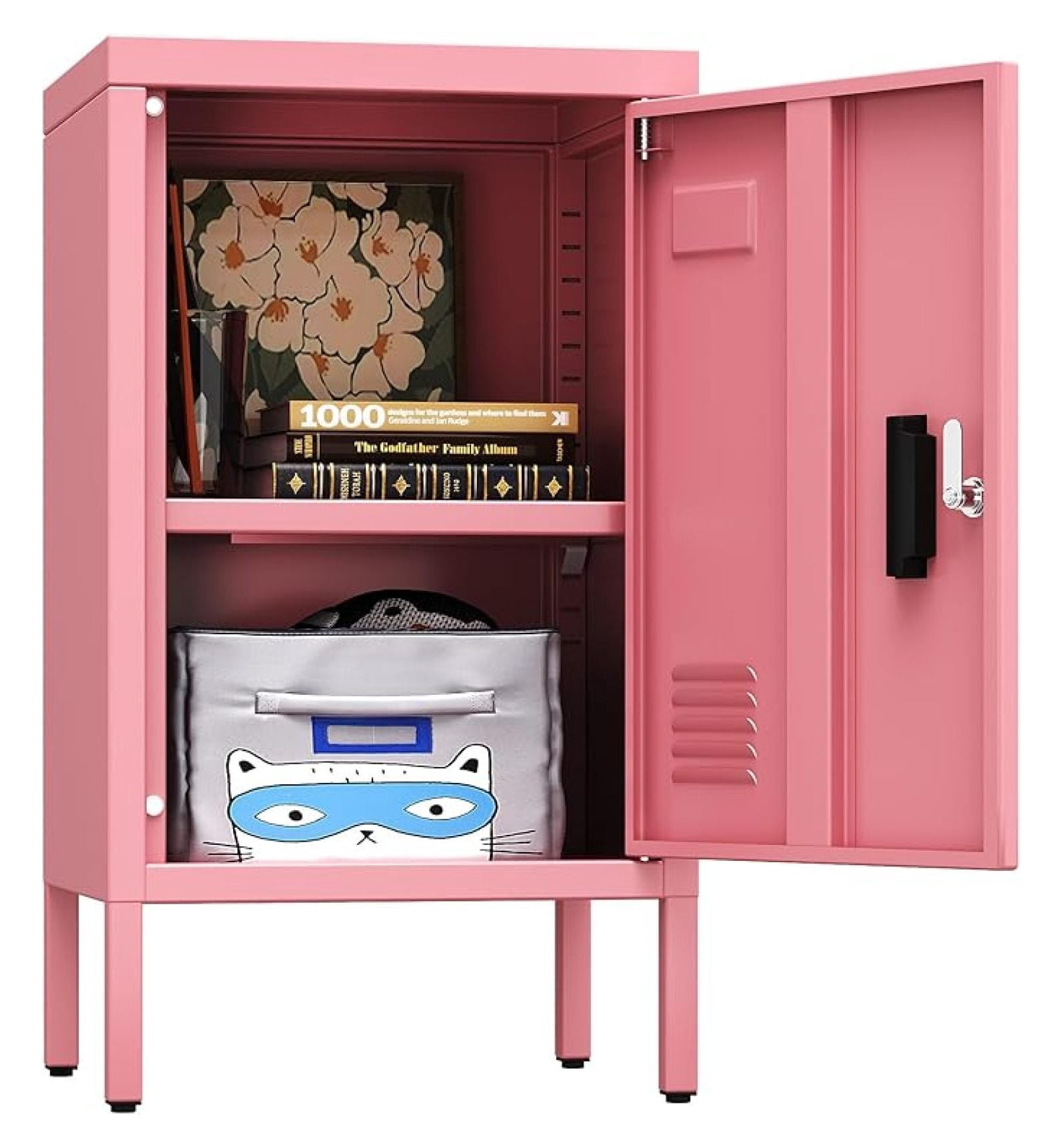 24.4" H Metal Locker Storage Cabinet with Adjustable Shelf, 1 Door ...