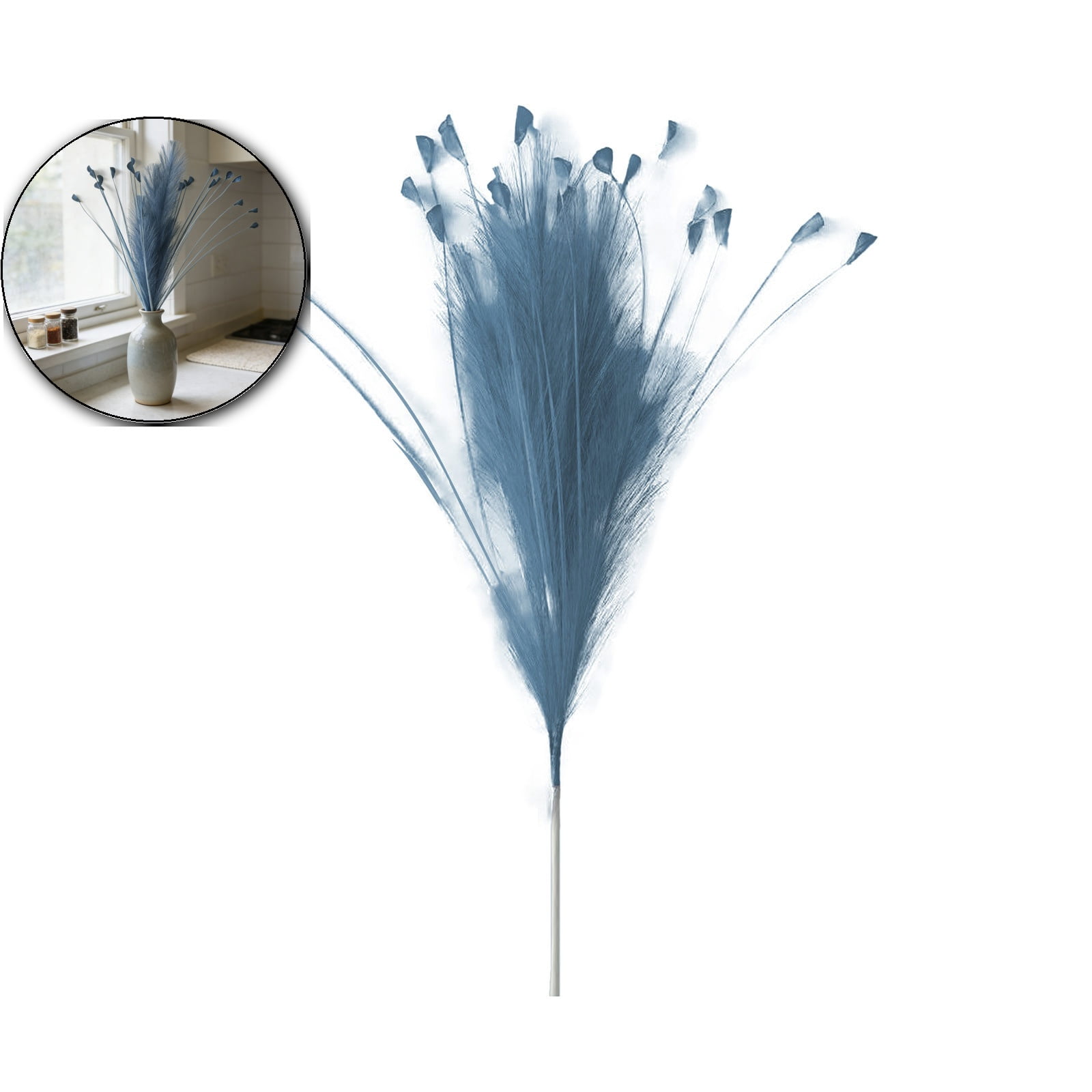 24.4" Tall Pampas Grass - Faux Fluffy Pampas Grass for Home Wedding ...