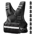 24-40 LBS X-Shape Comfort Adjustable Weighted Vest Set with 8 Weight ...