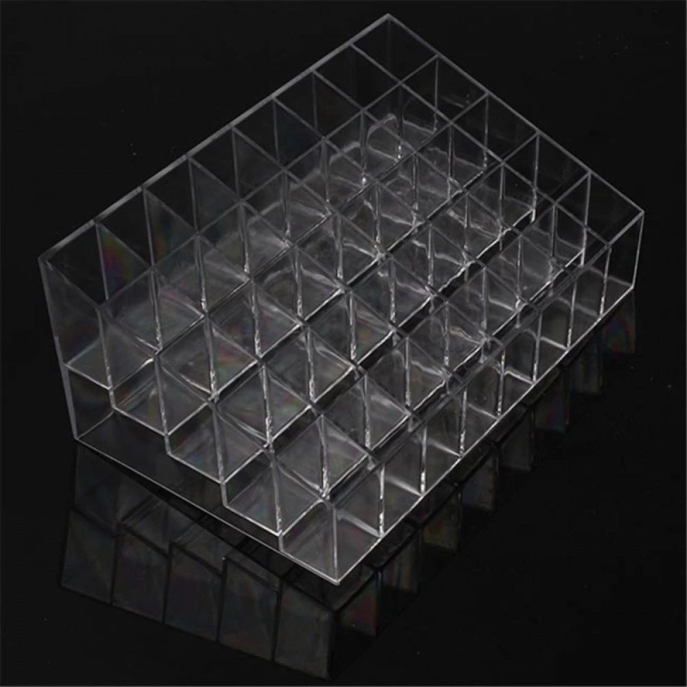 24/40 Lattice Trapezoid Plastic Transparent Makeup Display Rack ...